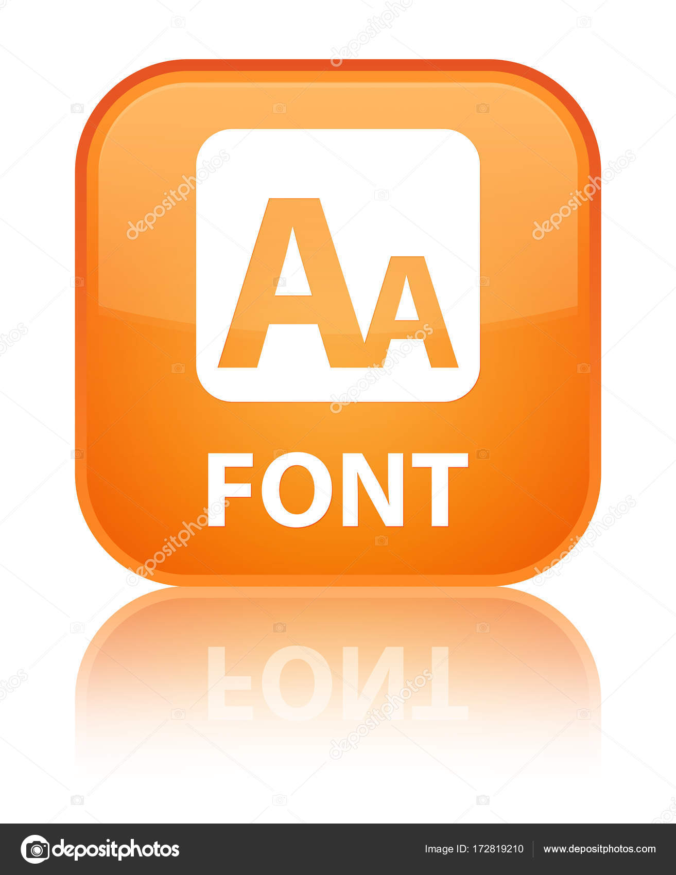 Font special orange square button — Stock Photo © FR_Design #172819210