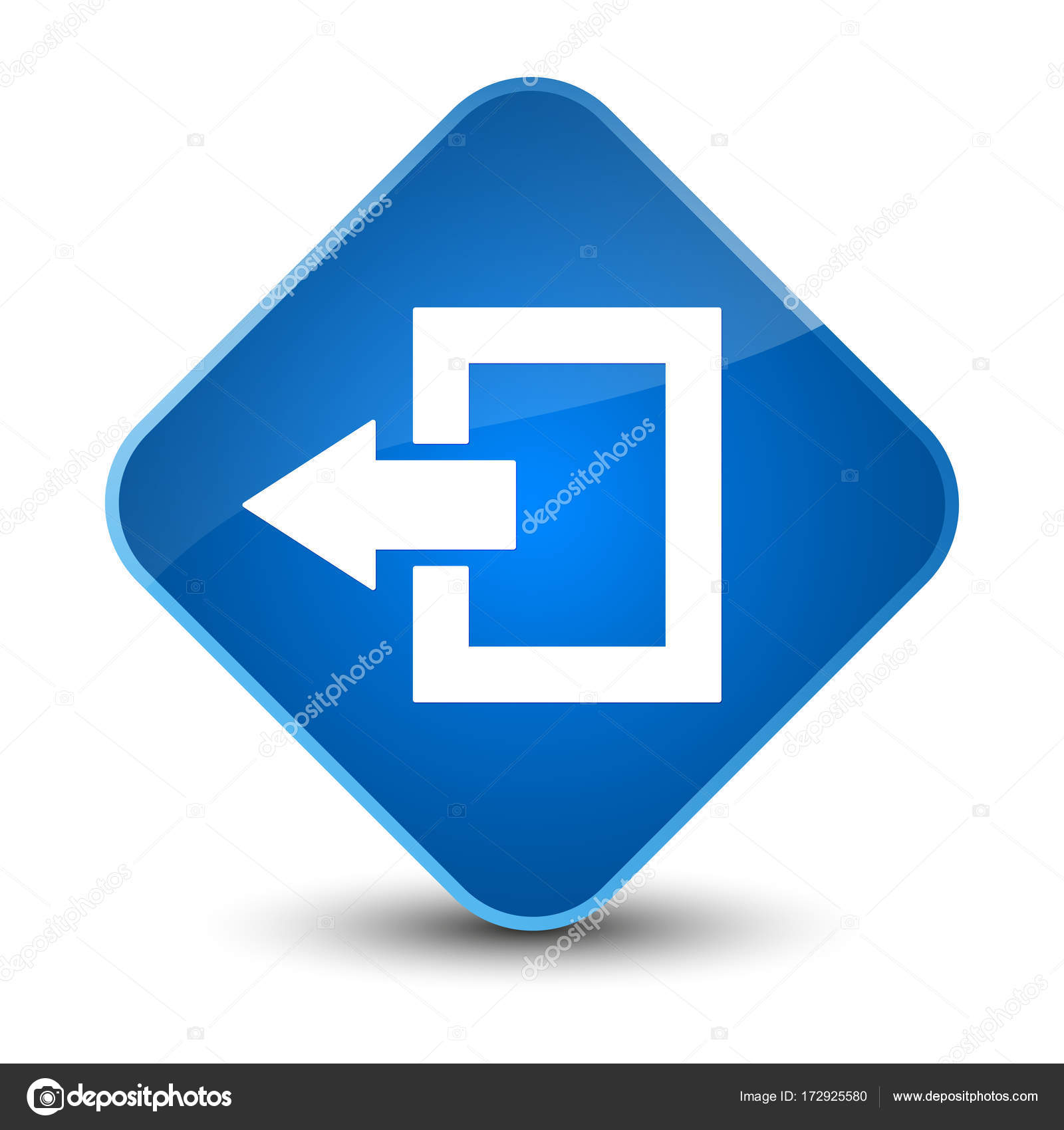 Logout icon elegant blue diamond button — Stock Photo © FR_Design ...