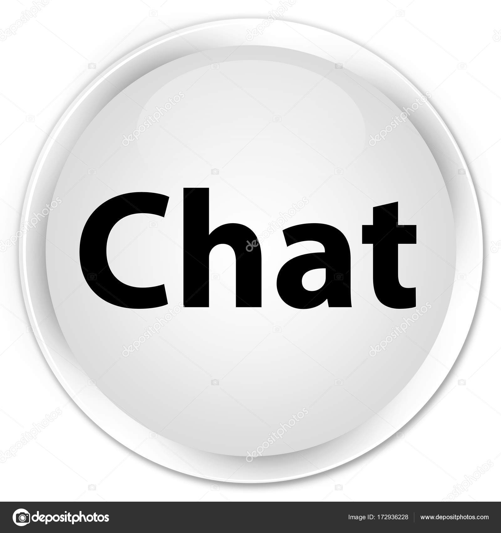 Chat premium white round button — Stock Photo © FR_Design #172936228