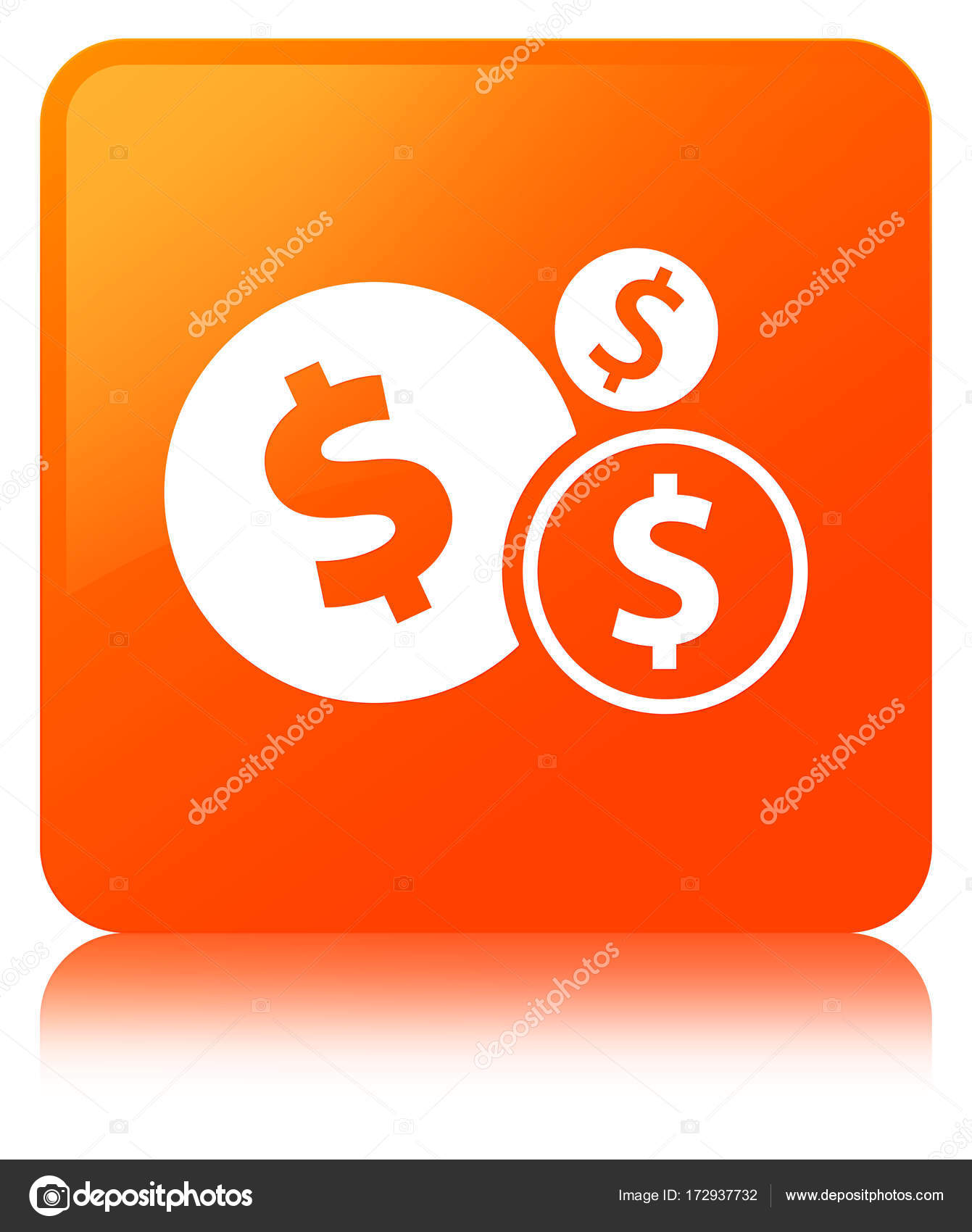 Dollar Sign Icon Square