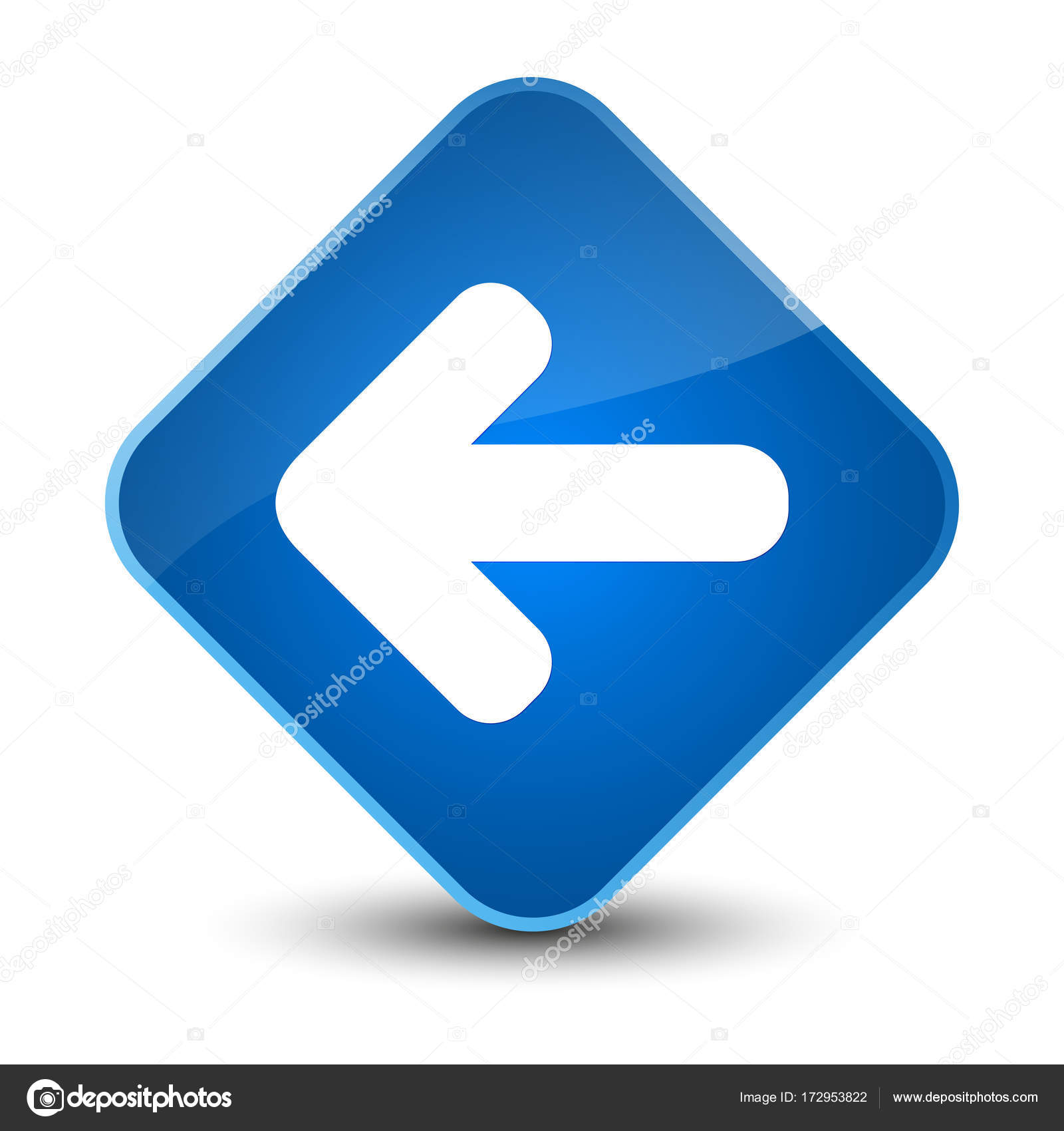Back arrow icon elegant blue diamond button — Stock Photo © FR_Design ...