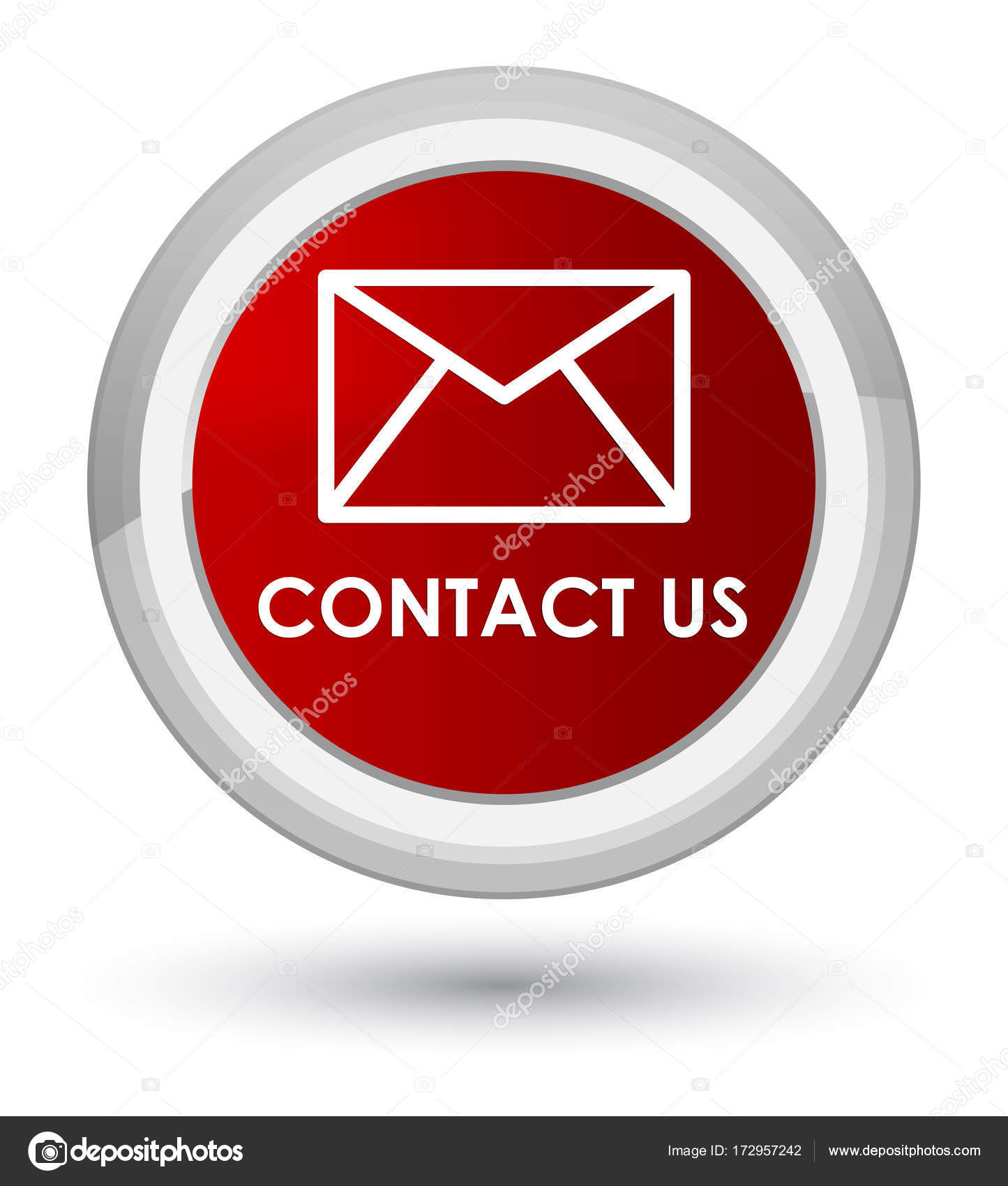 Contact us (email icon) prime red round button — Stock Photo © FR ...