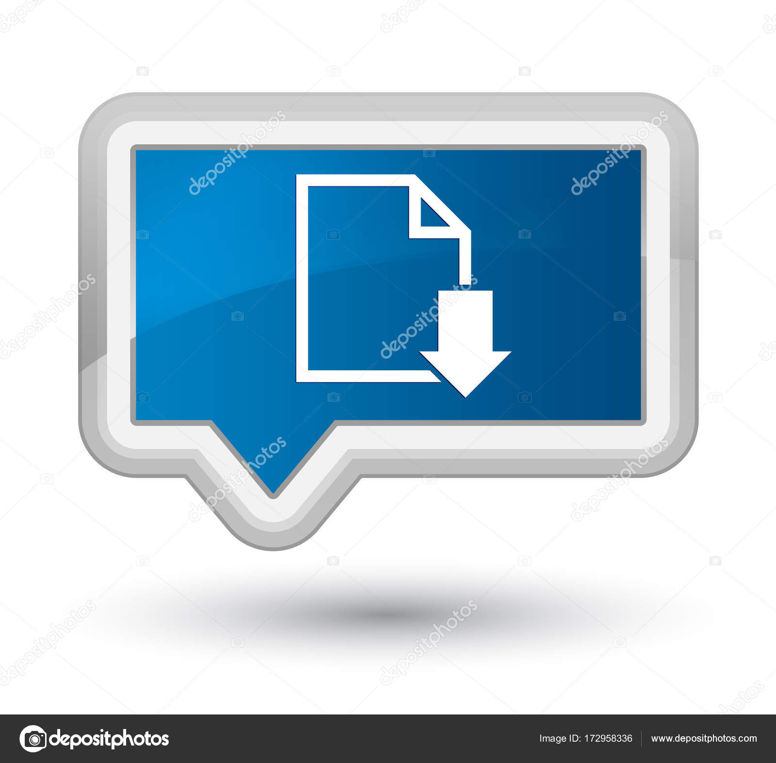 Download document icon prime blue banner button — Stock Photo © FR ...