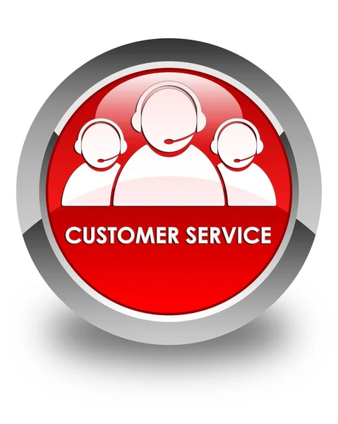 Customer service (team icon) elegant red round button — Stock Photo ...