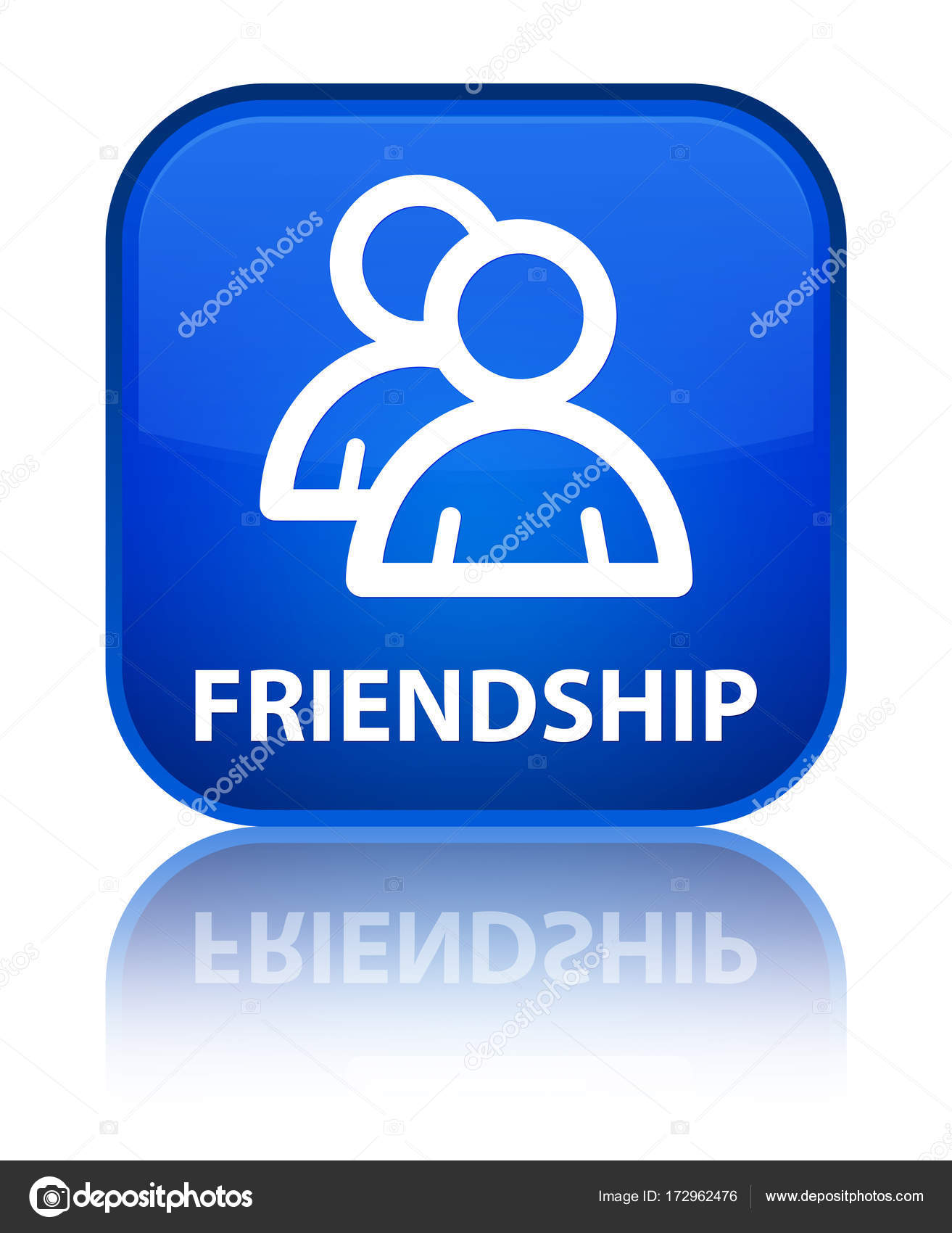 Friendship (group icon) special blue square button — Stock Photo © FR ...