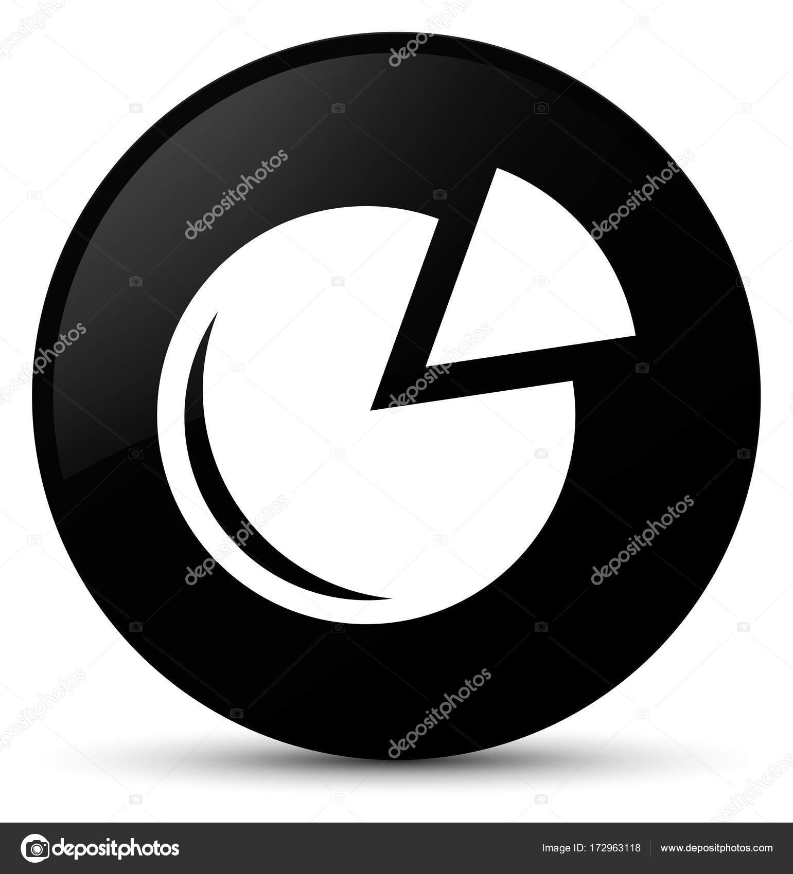 Graph icon black round button — Stock Photo © FR_Design #172963118