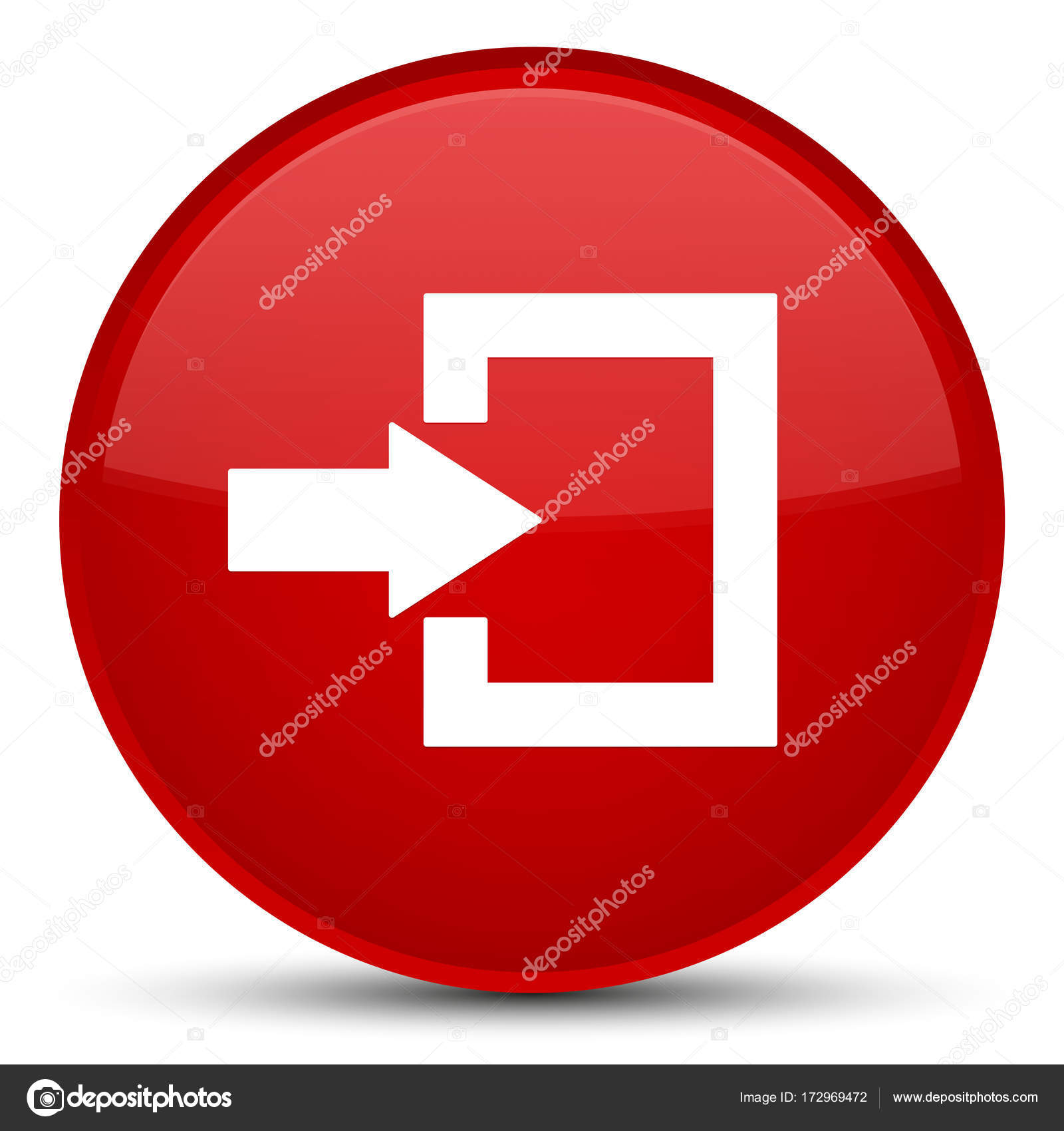 Login icon special red round button — Stock Photo © FR_Design #172969472