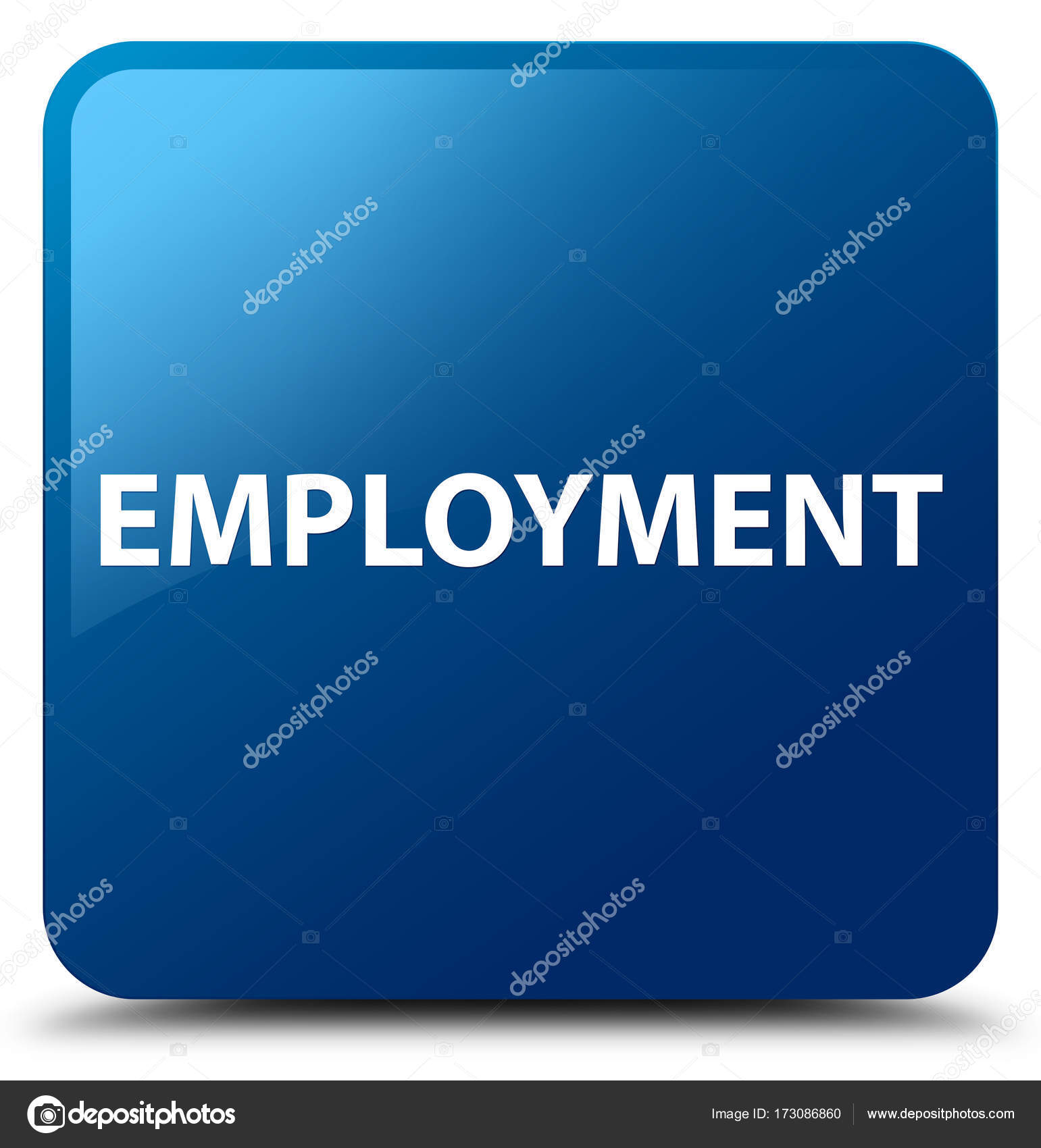 Employment blue square button — Stock Photo © FR_Design #173086860