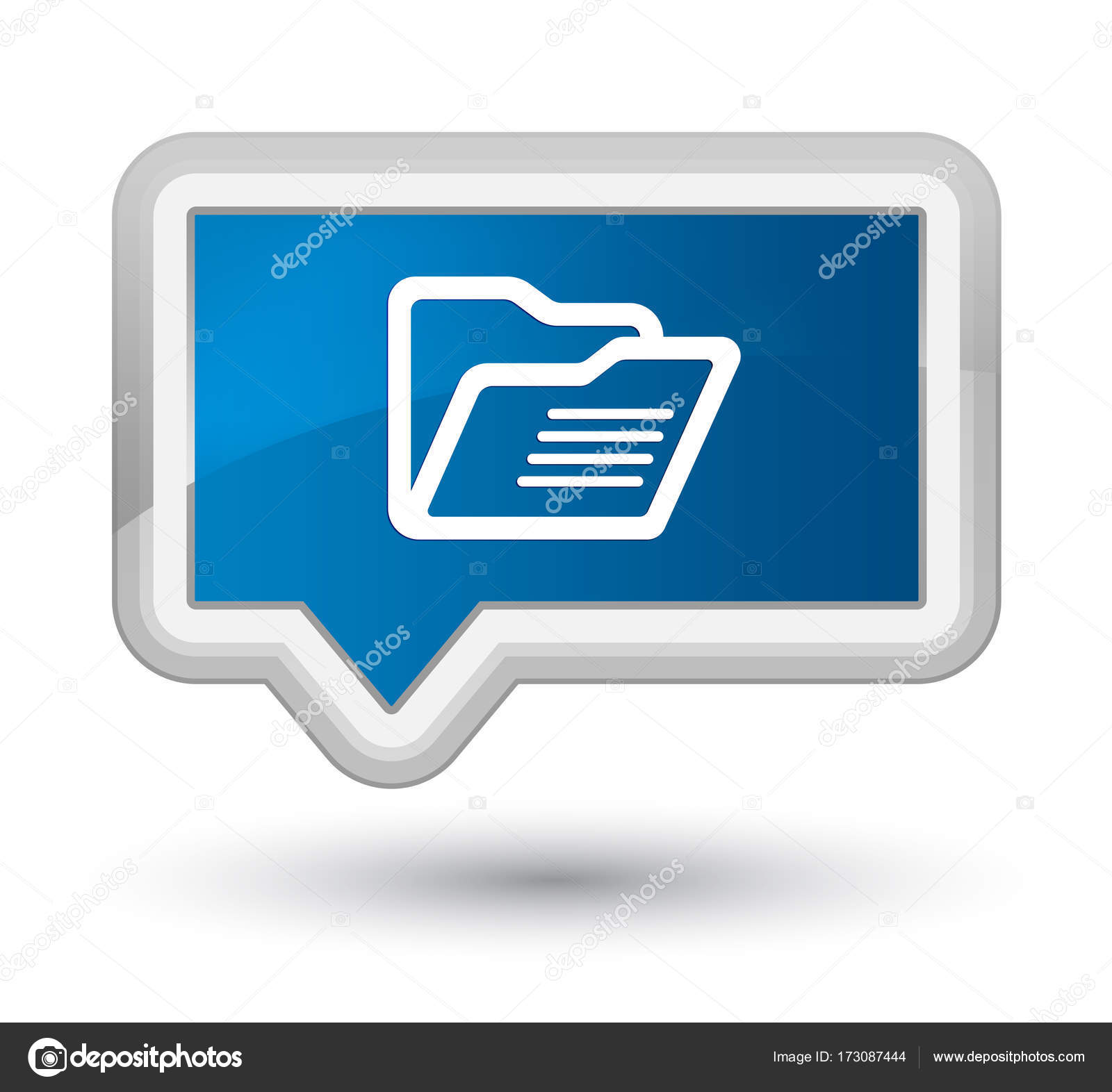 Folder icon prime blue banner button — Stock Photo © FR_Design #173087444