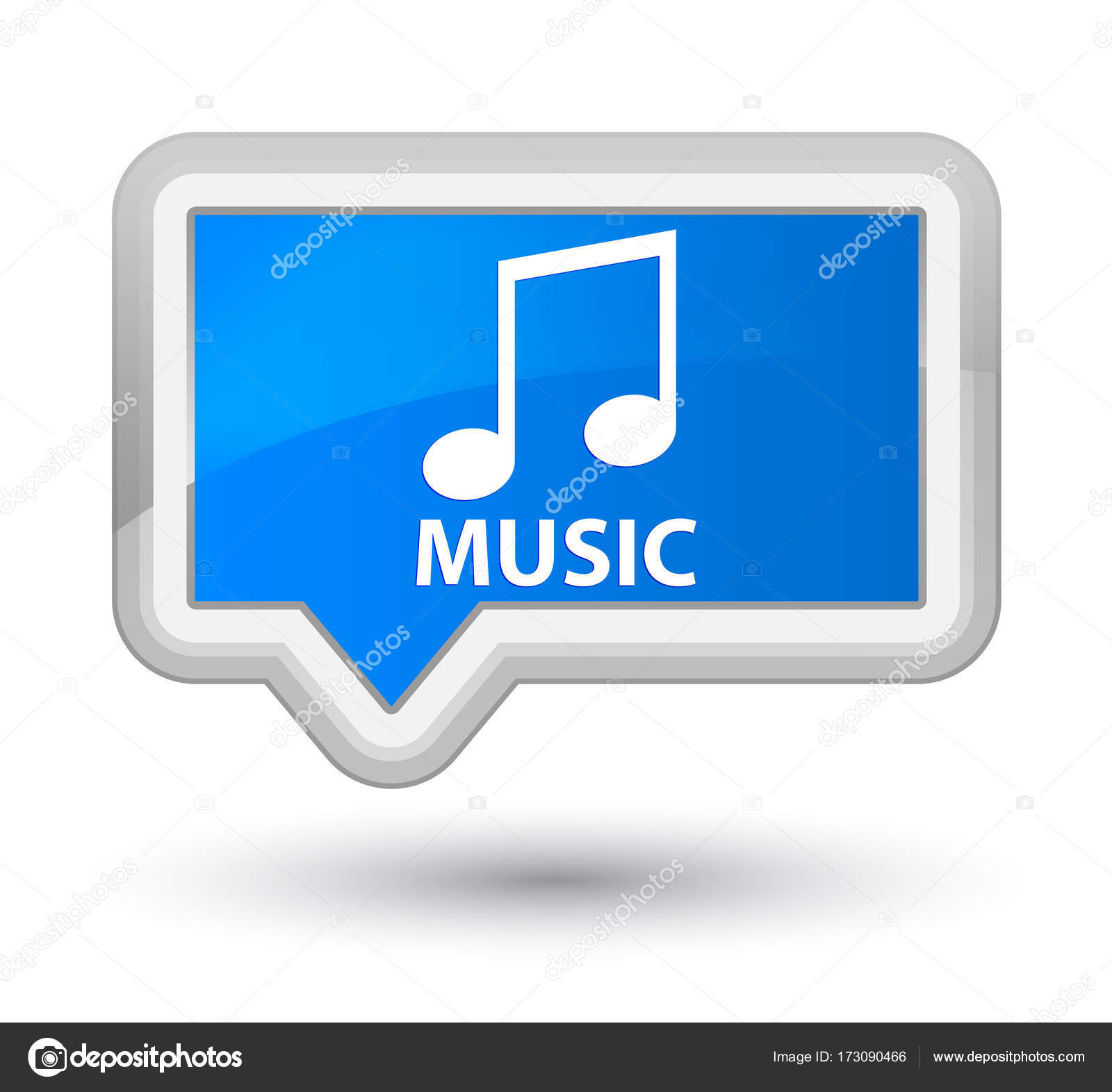 Music (tune icon) prime cyan blue banner button — Stock Photo © FR ...