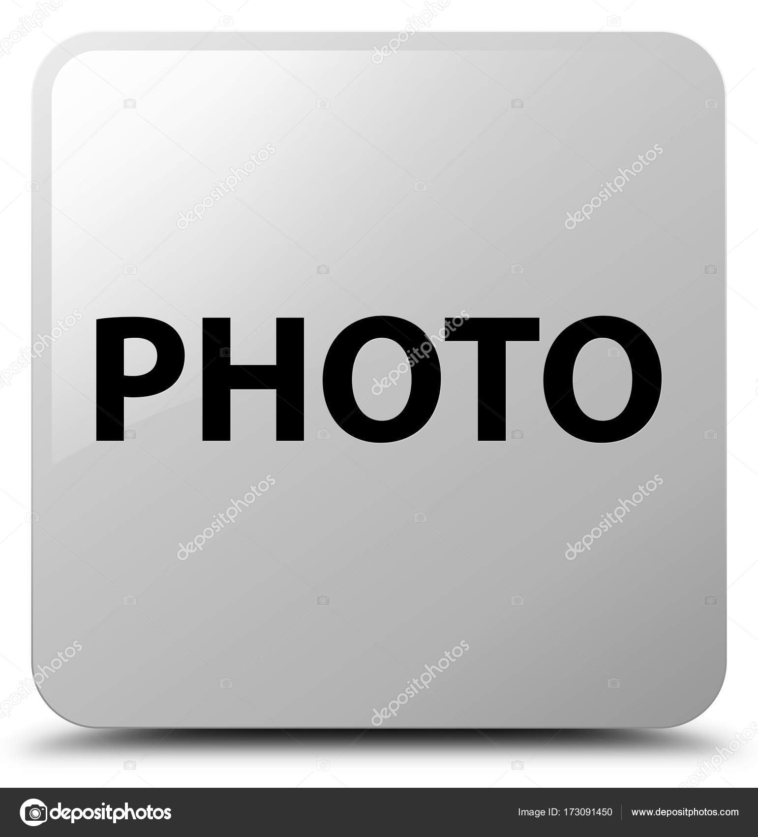 Photo white square button — Stock Photo © FR_Design #173091450