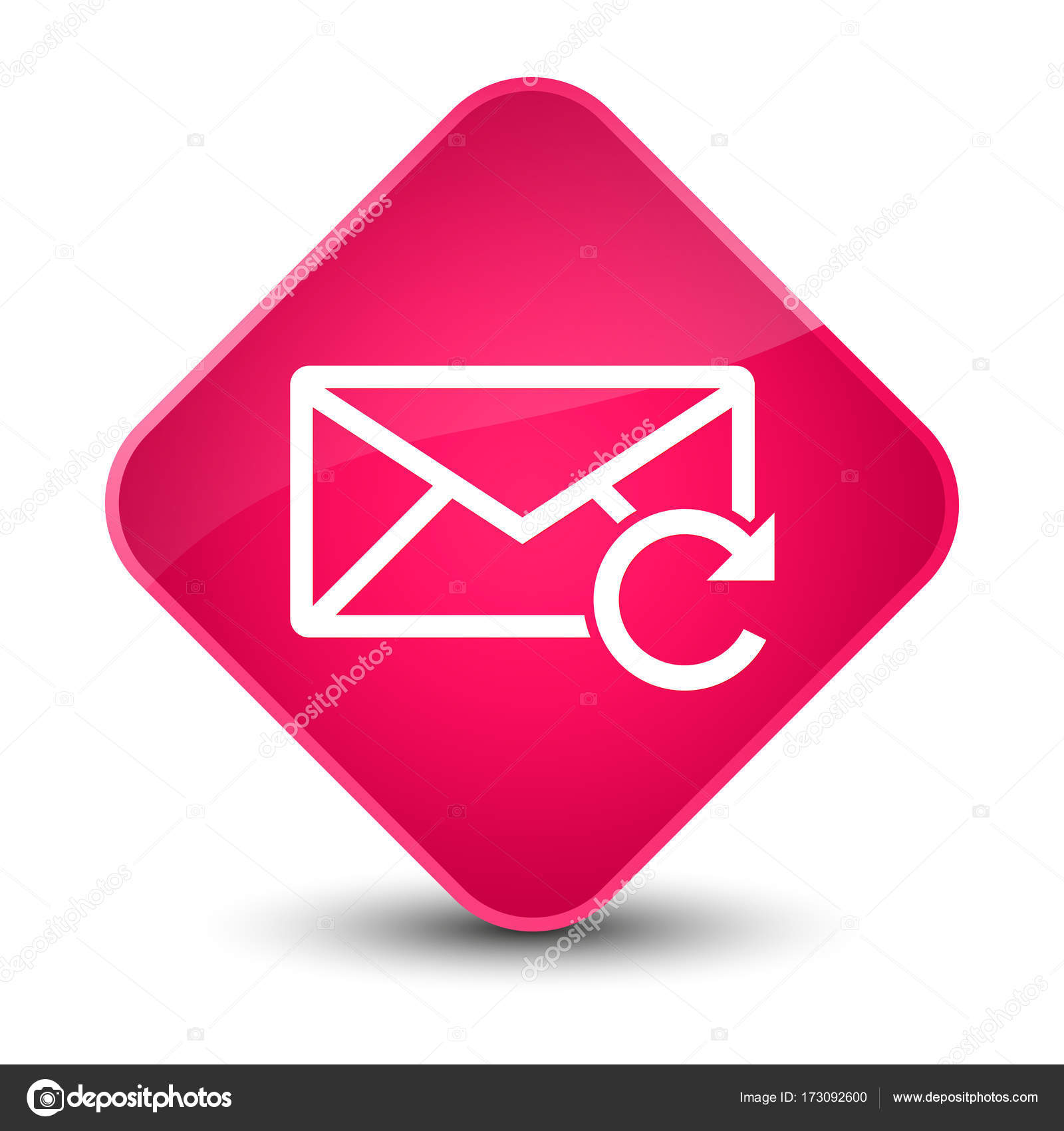 Refresh email icon elegant pink diamond button — Stock Photo © FR ...