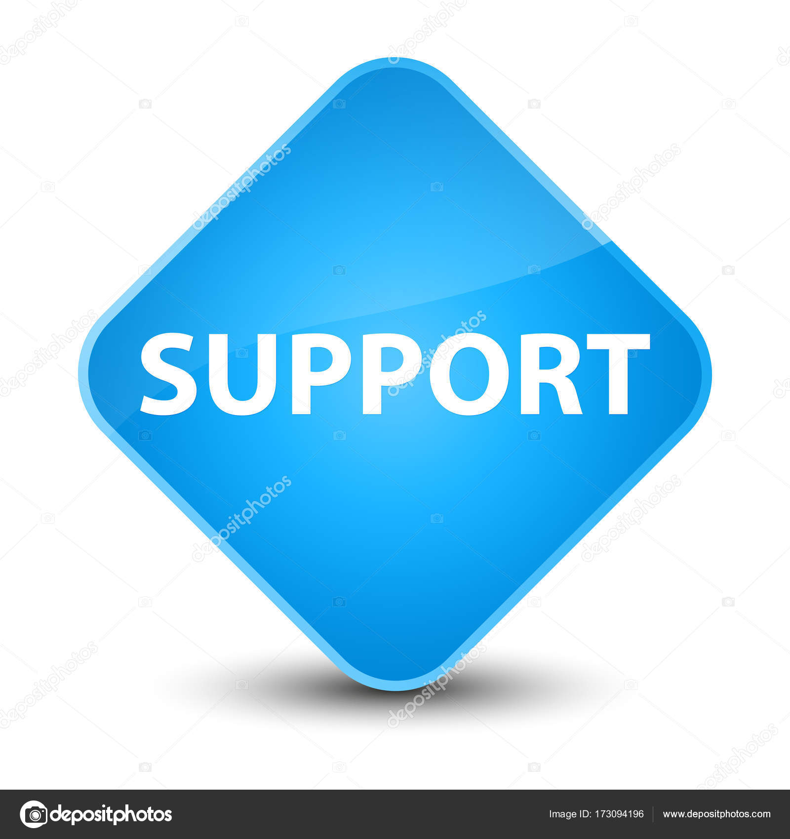 Support elegant cyan blue diamond button — Stock Photo © FR_Design #173094196