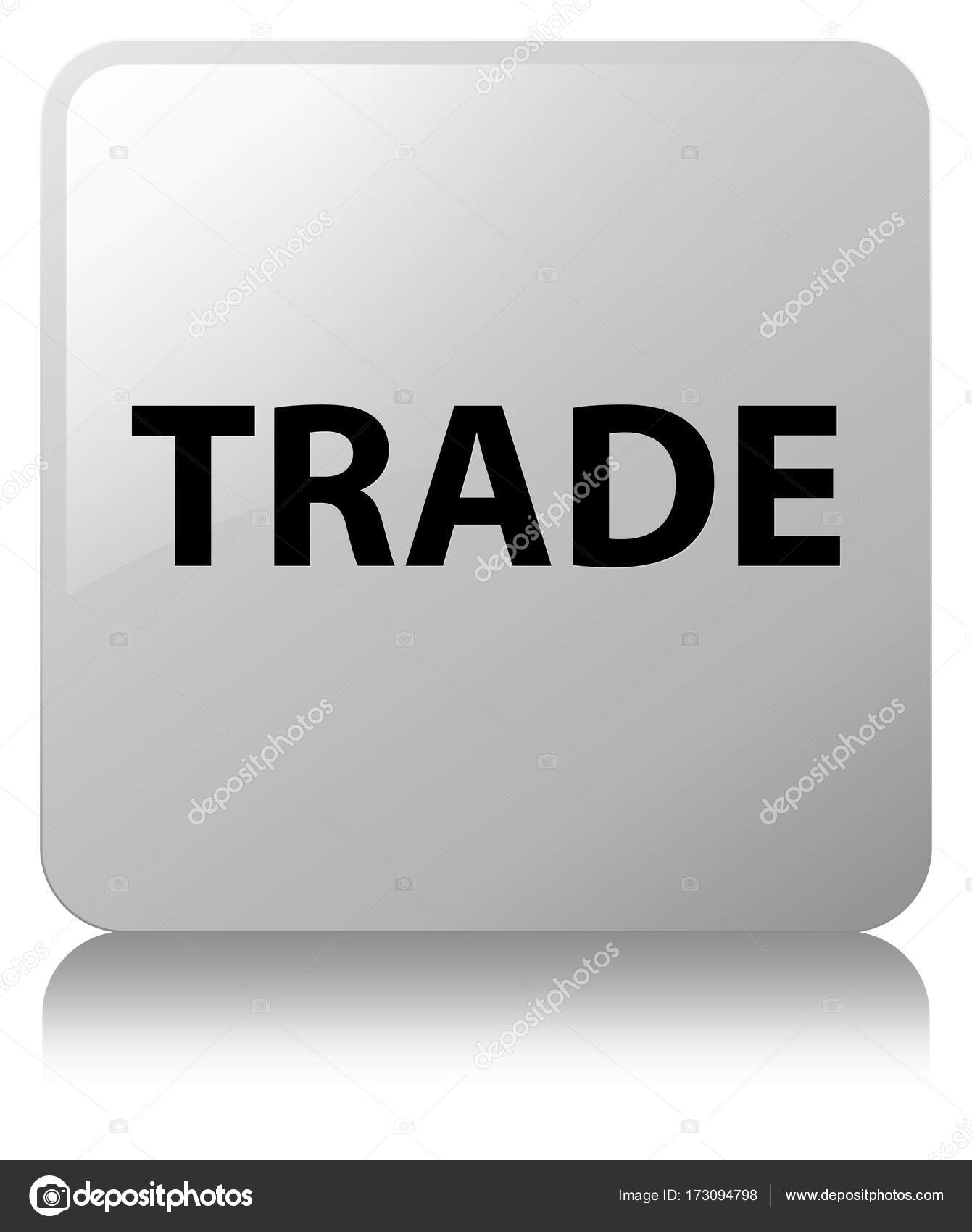 Trade white square button — Stock Photo © FR_Design #173094798