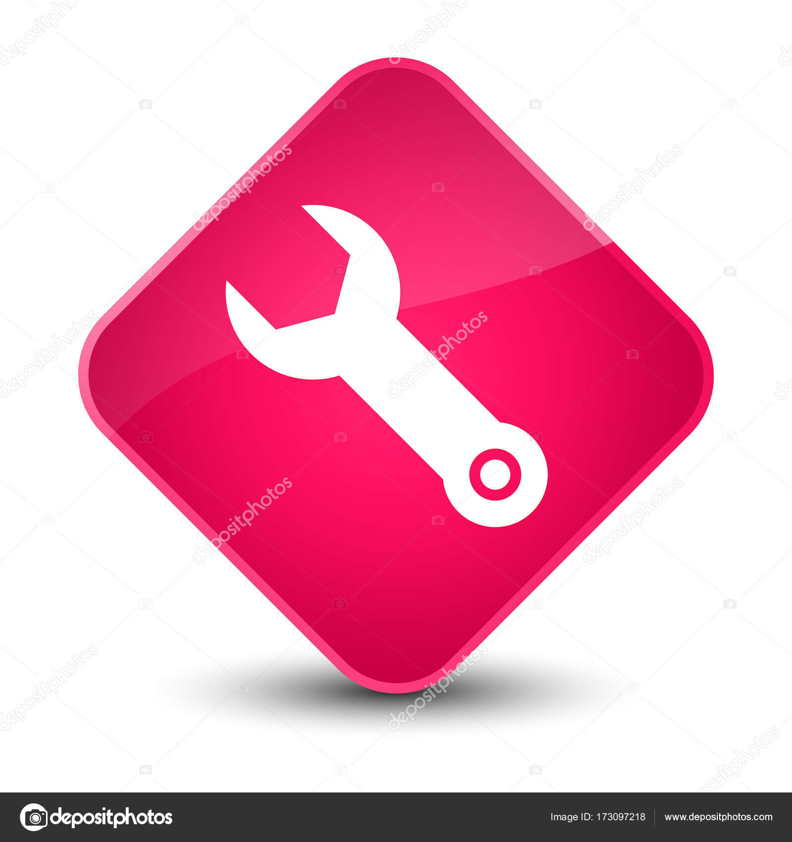 Wrench icon elegant pink diamond button — Stock Photo © FR_Design ...