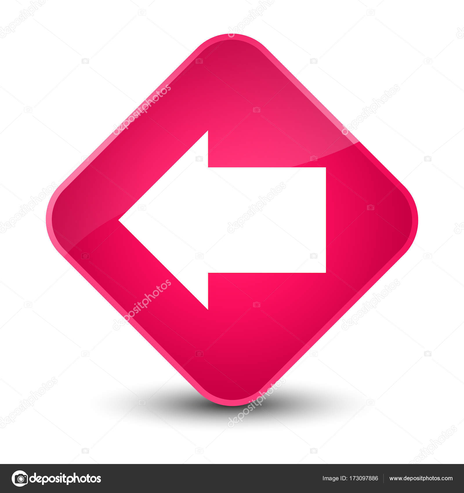 Back arrow icon elegant pink diamond button — Stock Photo © FR_Design ...