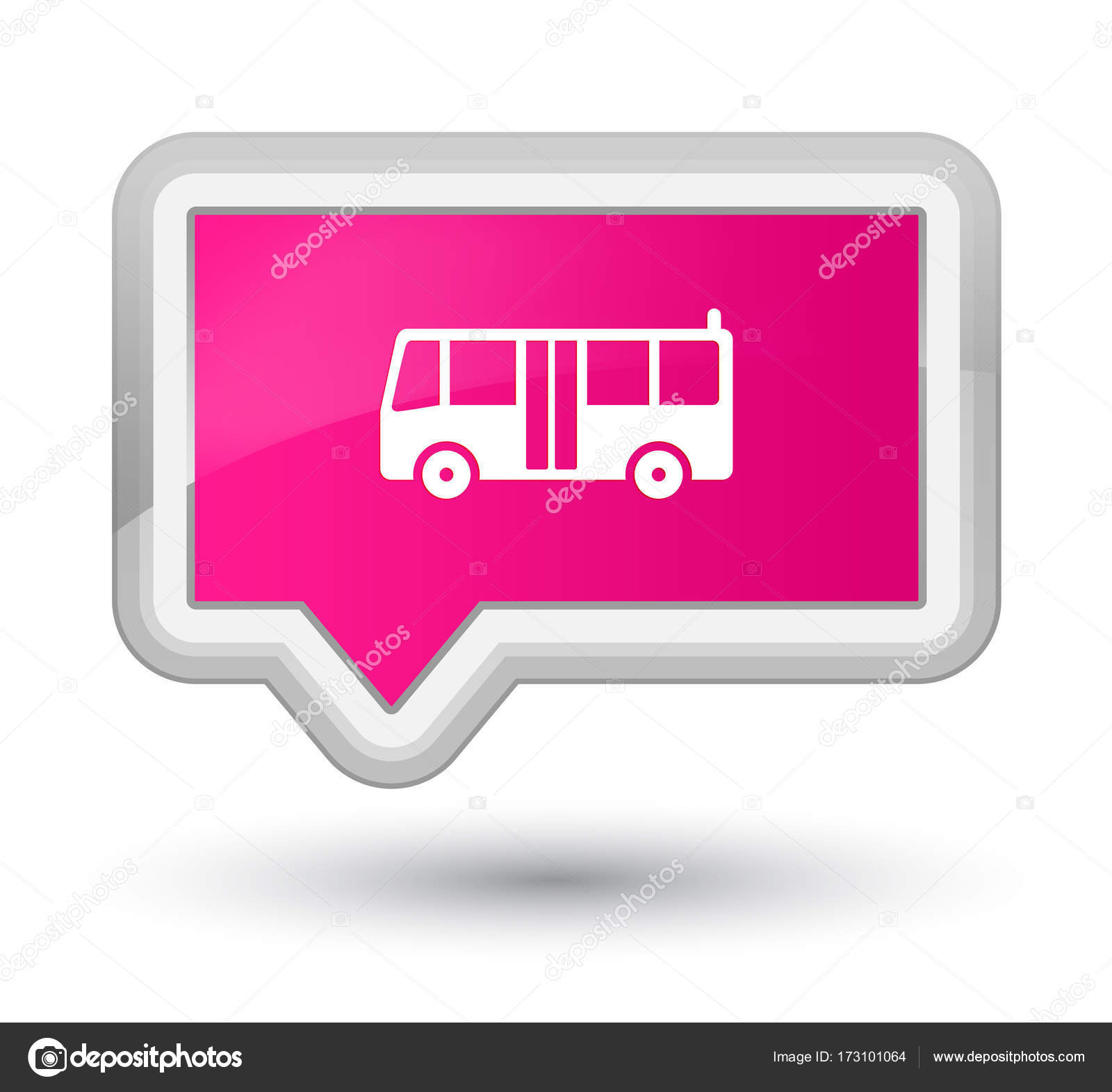 Bus icon prime pink banner button — Stock Photo © FR_Design #173101064