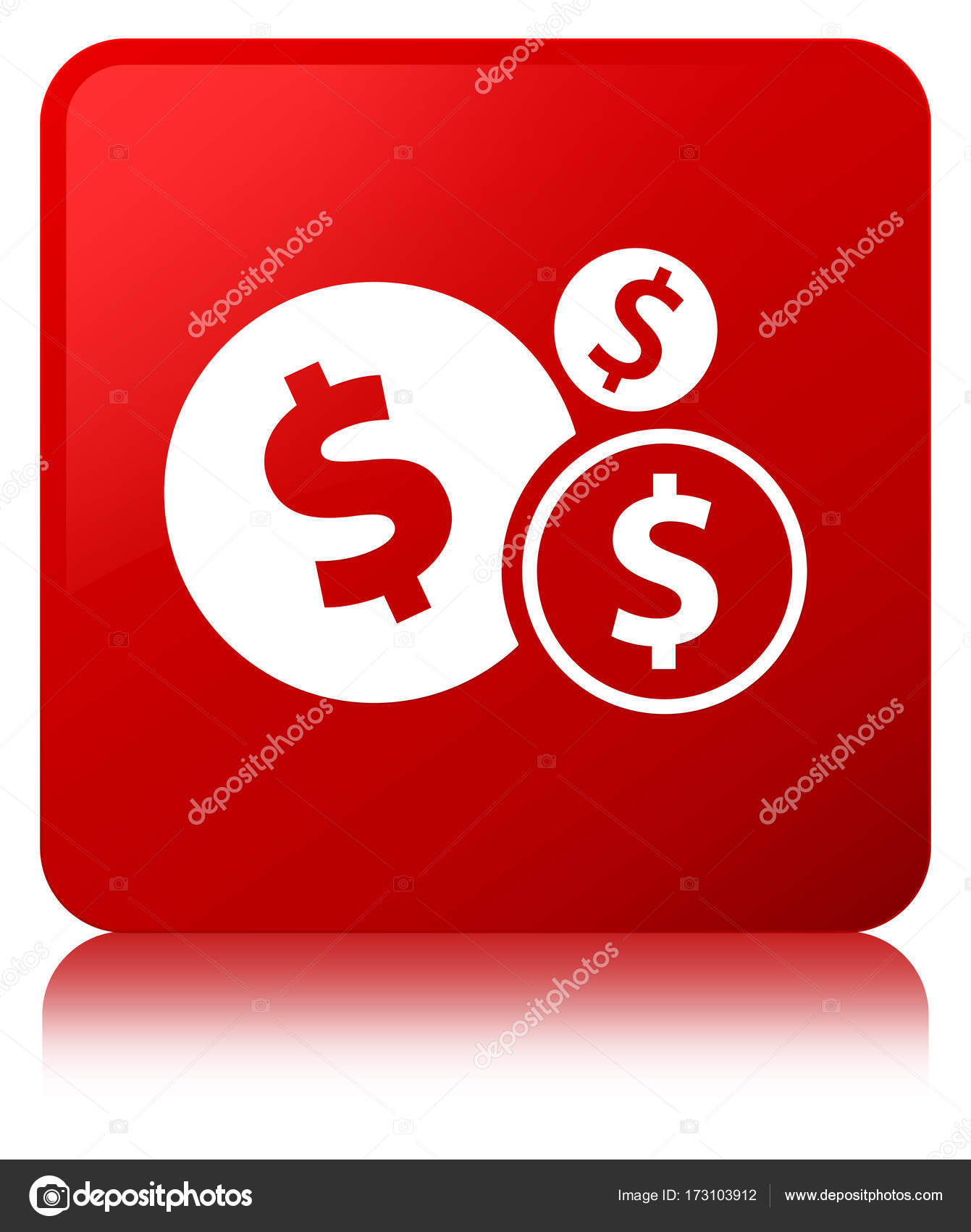 Red Dollar Sign Icon