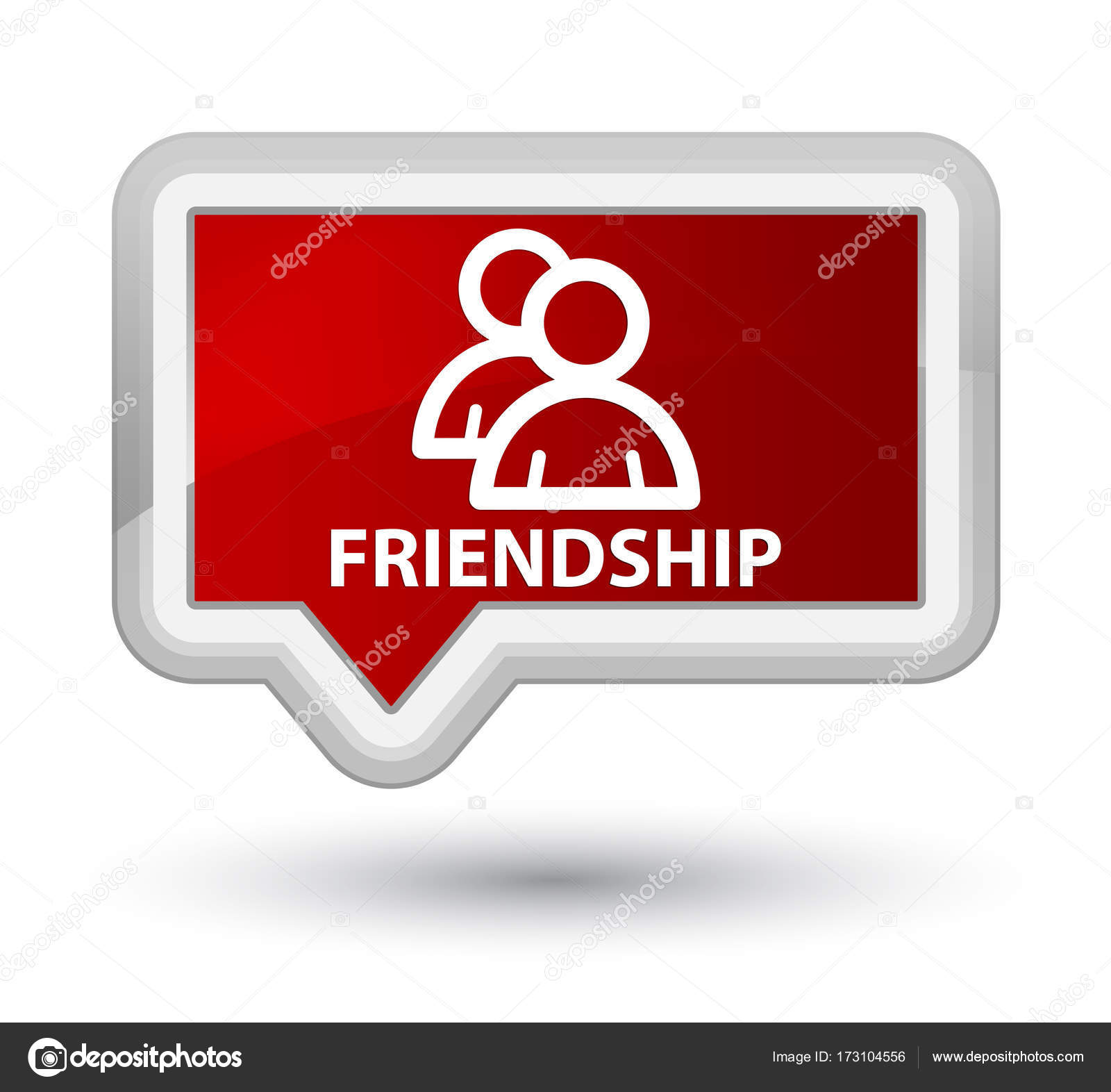 Friendship (group icon) prime red banner button — Stock Photo © FR ...