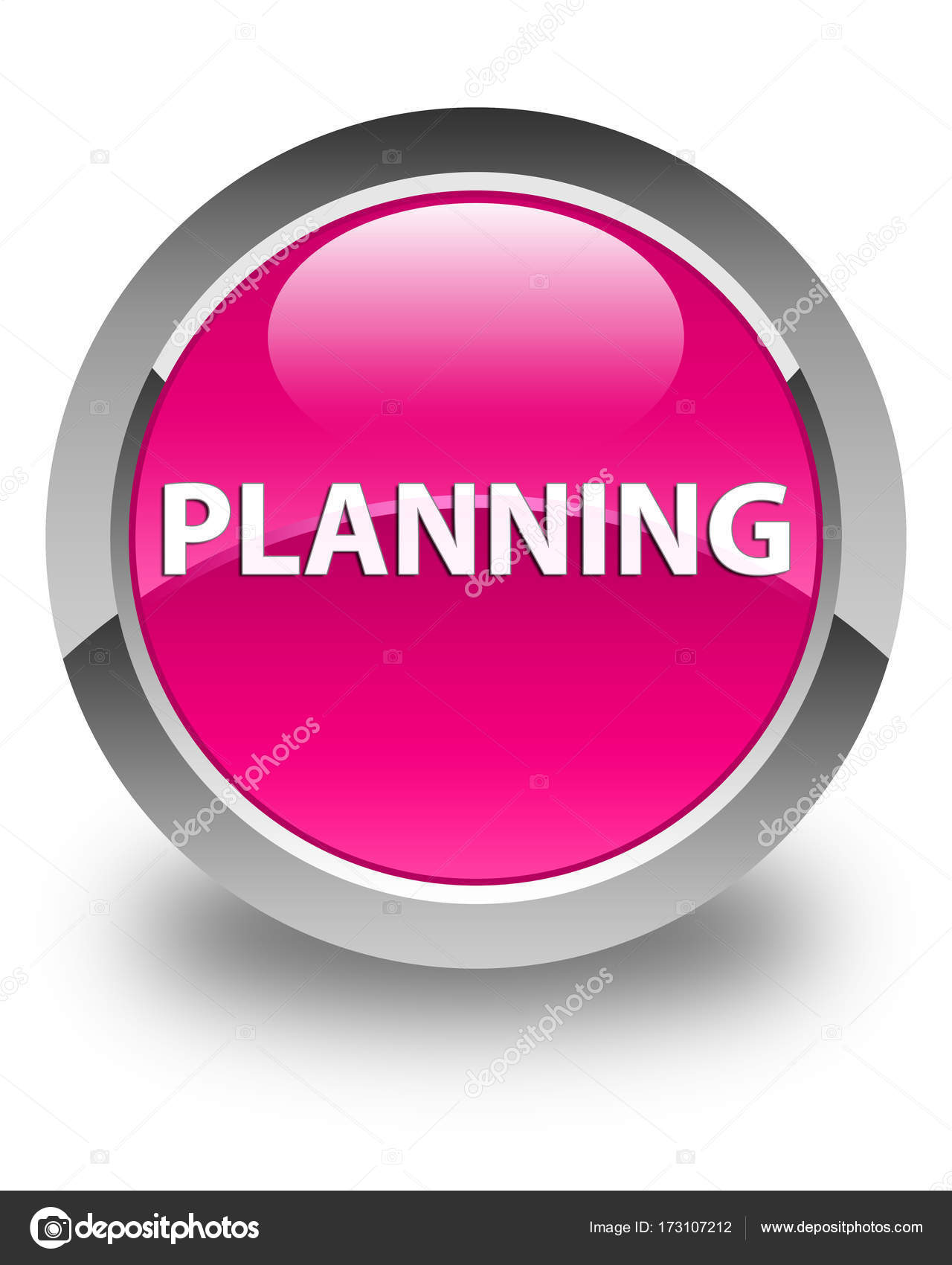 Planning glossy pink round button — Stock Photo © FR_Design #173107212