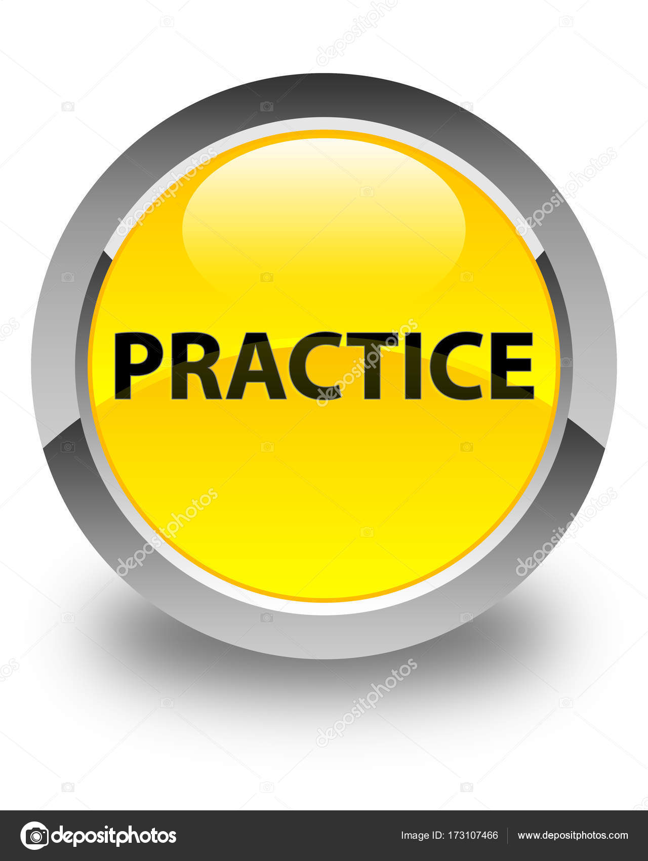Practice glossy yellow round button — Stock Photo © FR_Design #173107466 Practice glossy yellow round button — Stock Photo © FR_Design #173107466