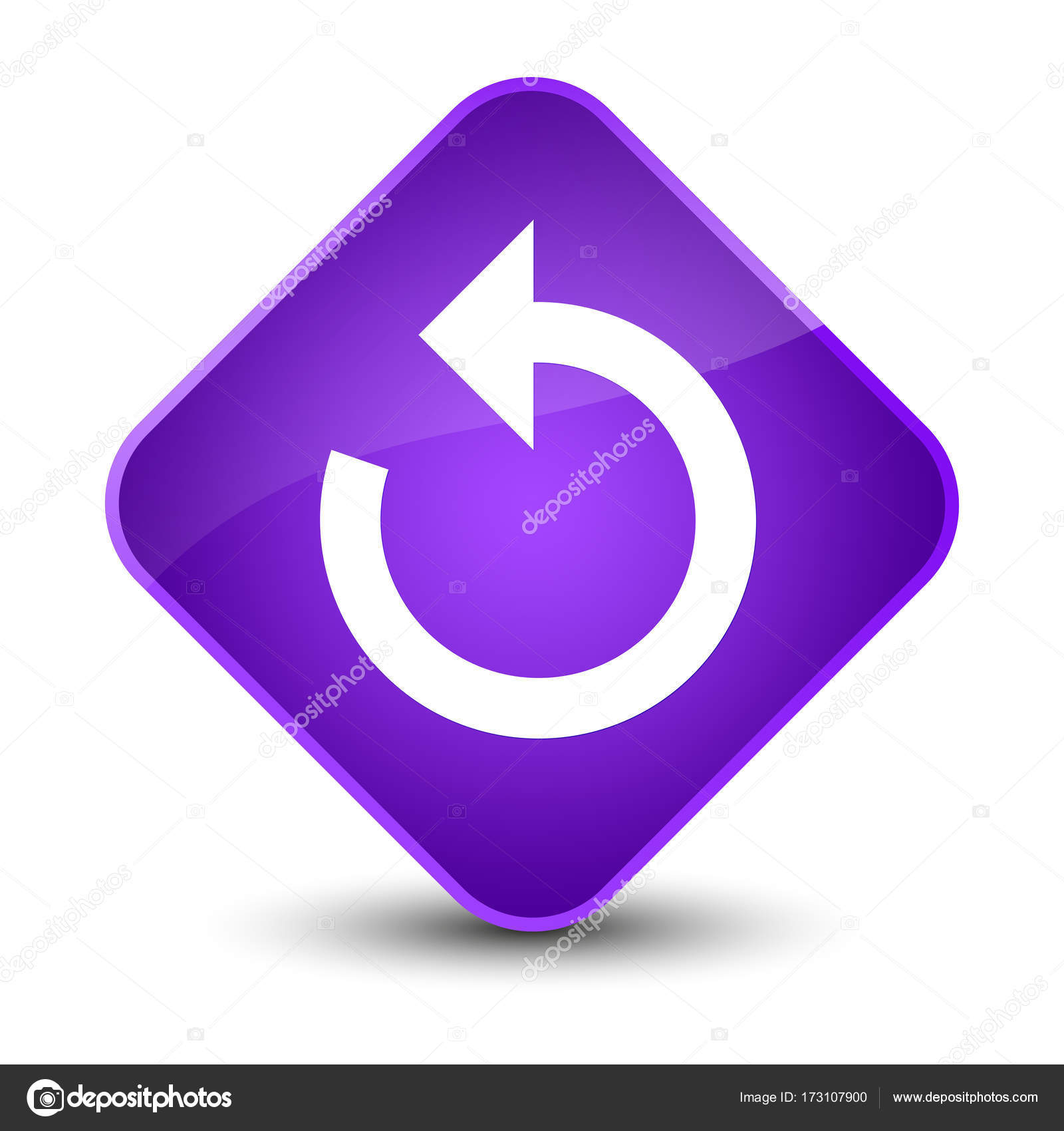 Refresh arrow icon elegant purple diamond button — Stock Photo © FR ...