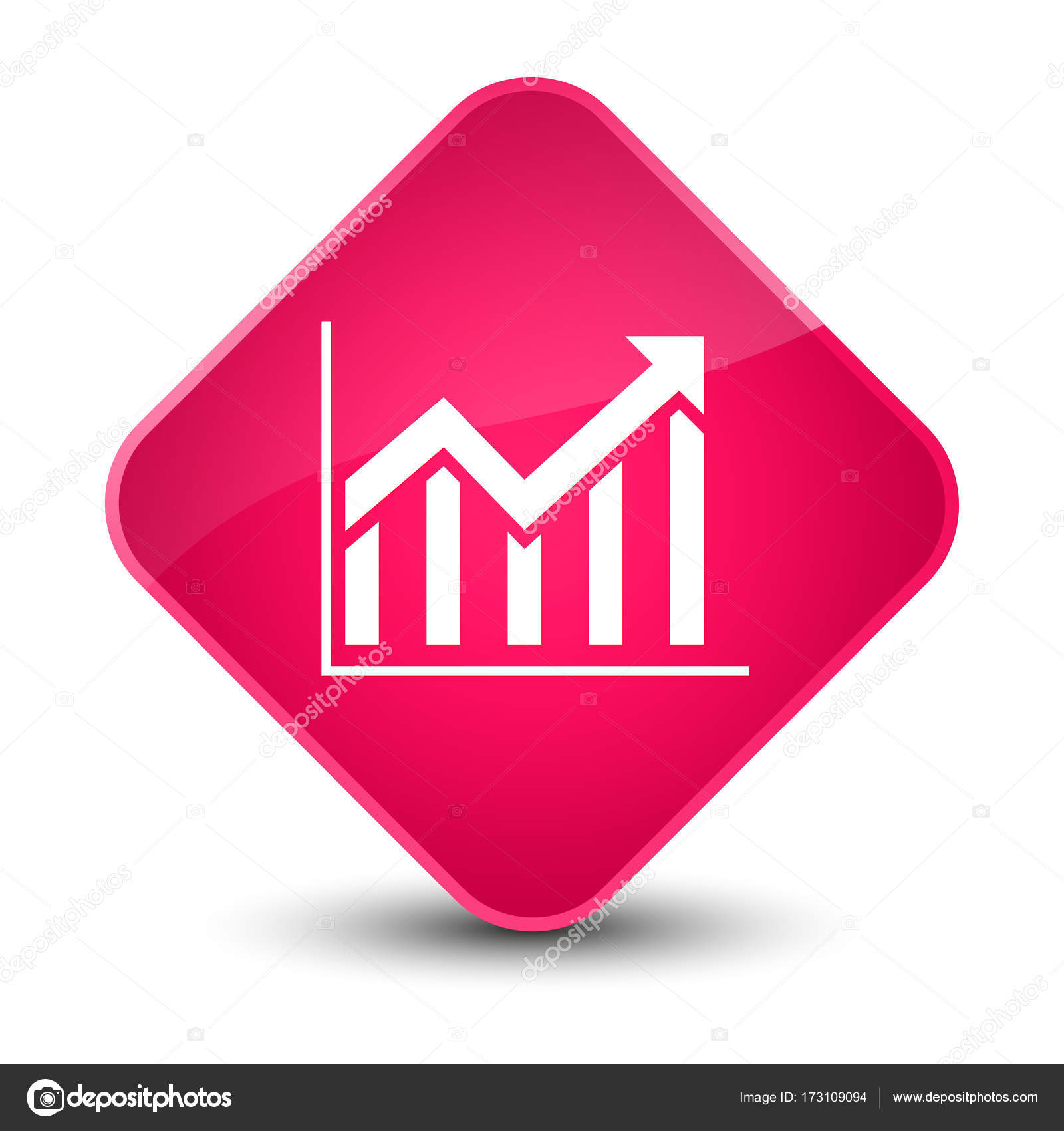 Statistics icon elegant pink diamond button — Stock Photo © FR_Design ...