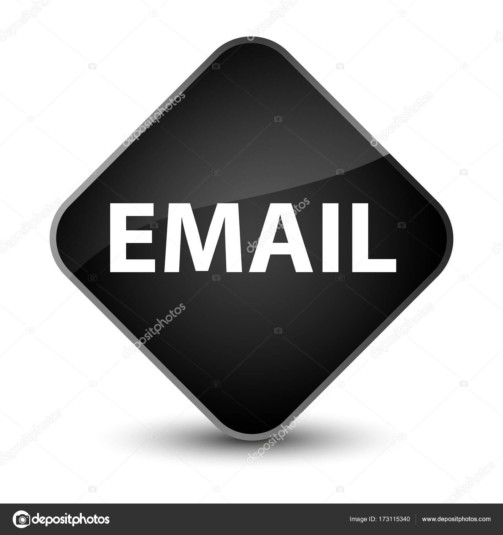 Email elegant black diamond button — Stock Photo © FR_Design #173115340