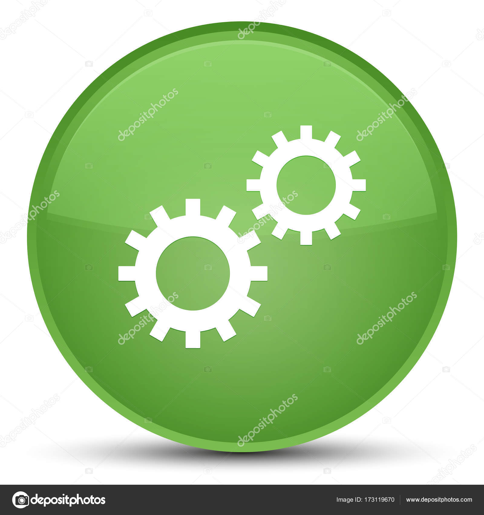 Process icon special soft green round button — Stock Photo © FR_Design ...