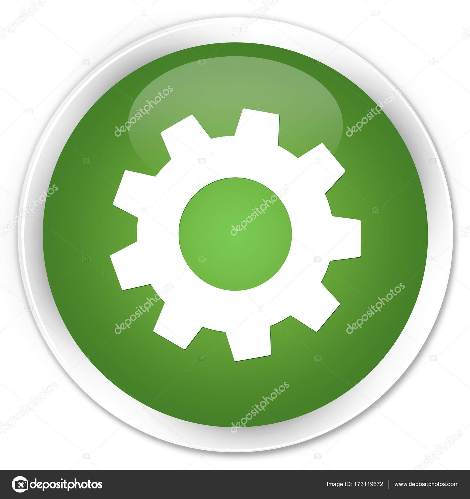 Process icon premium soft green round button — Stock Photo © FR_Design ...