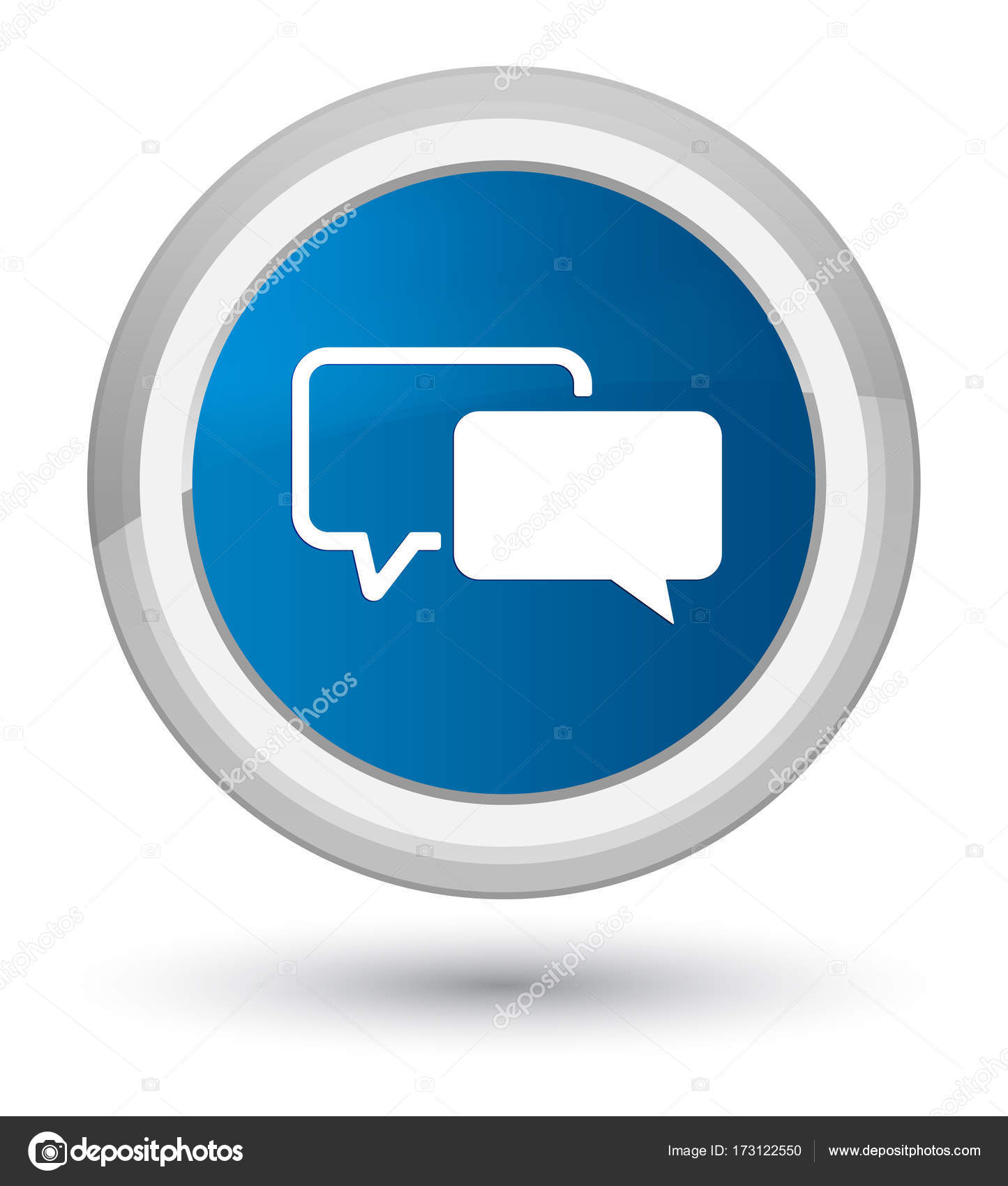 Testimonials icon prime blue round button — Stock Photo © FR_Design ...