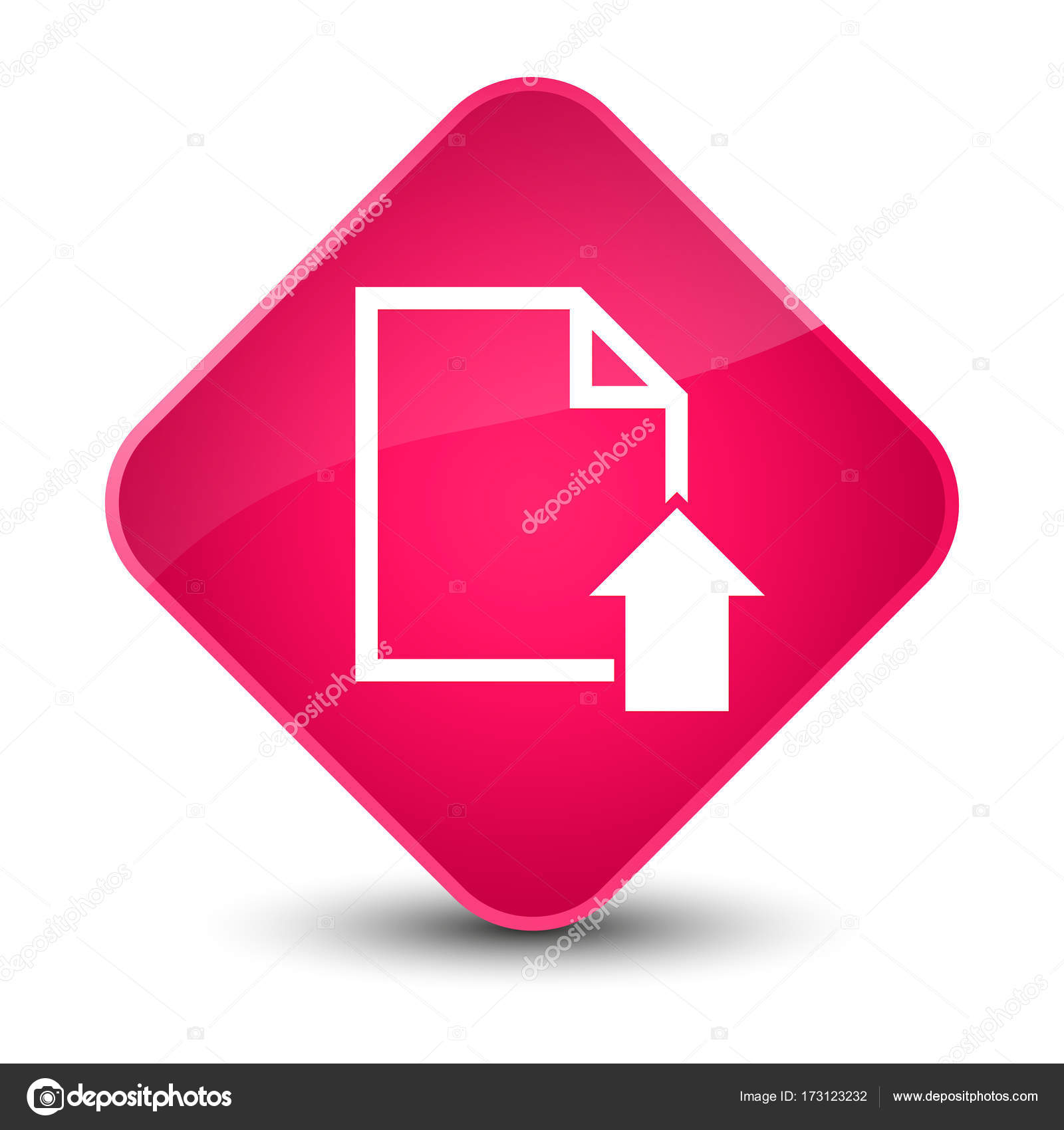 Upload document icon elegant pink diamond button — Stock Photo © FR ...
