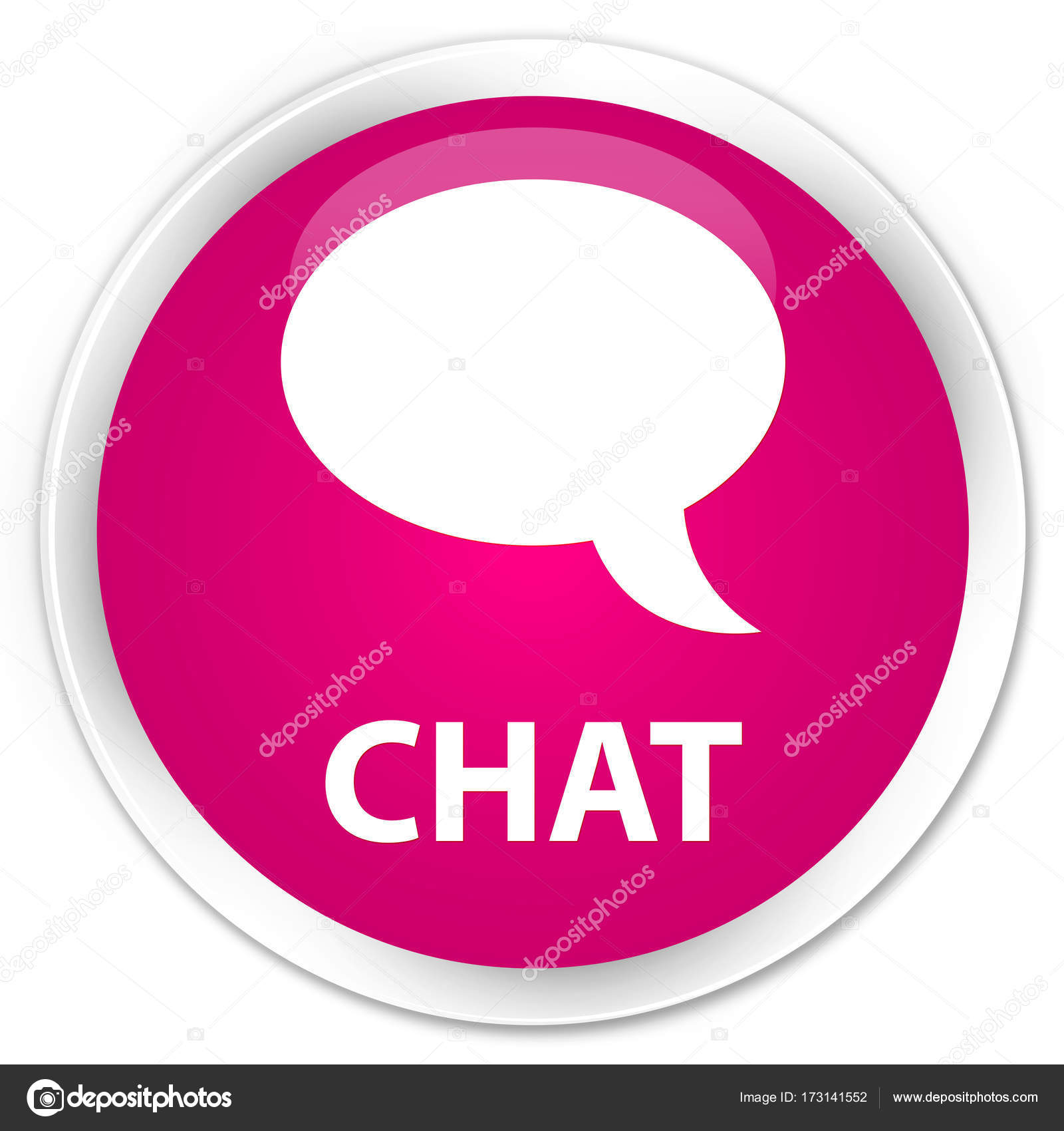 Chat premium pink round button — Stock Photo © FR_Design #173141552