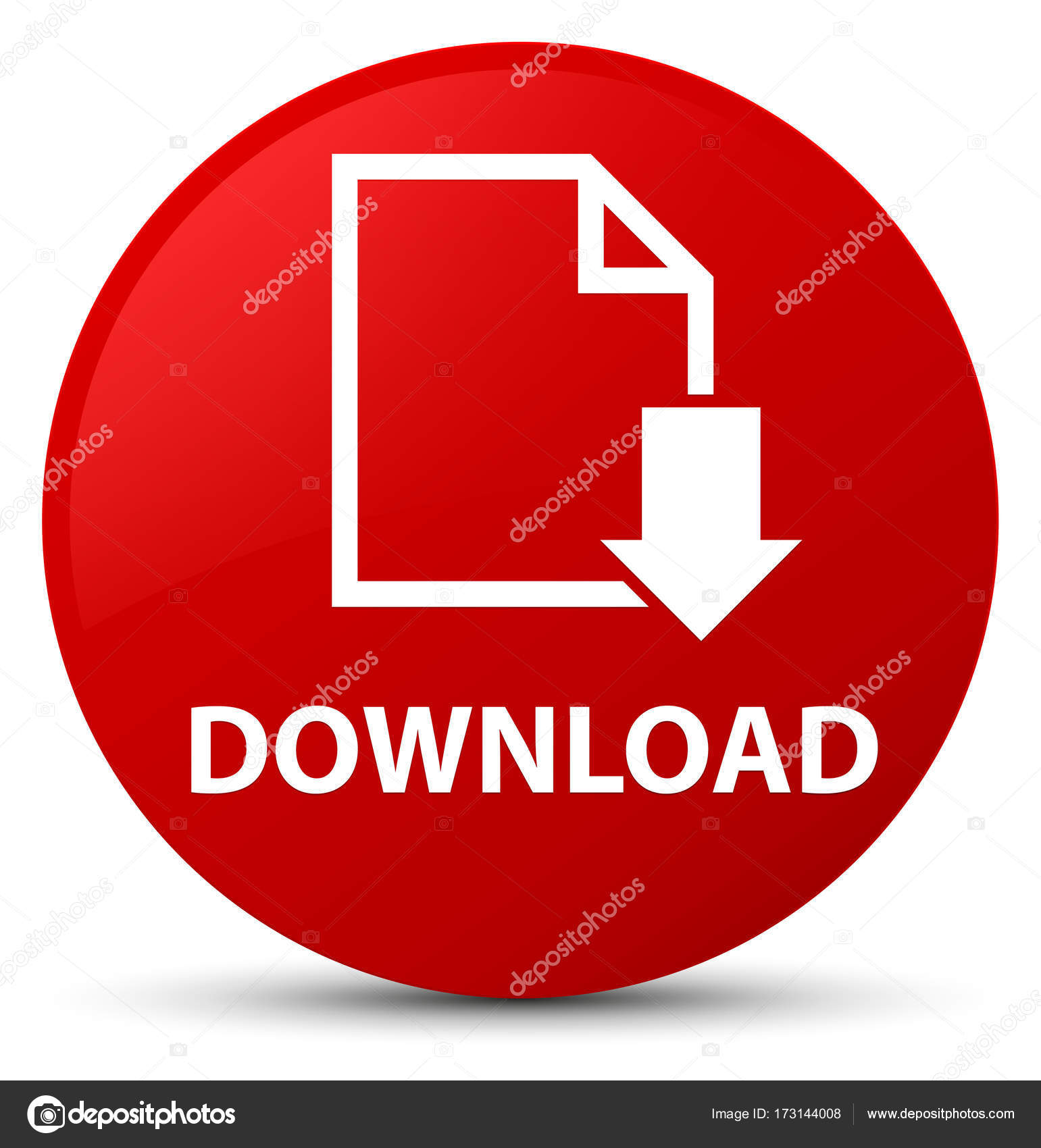 Download (document icon) red round button — Stock Photo © FR_Design ...