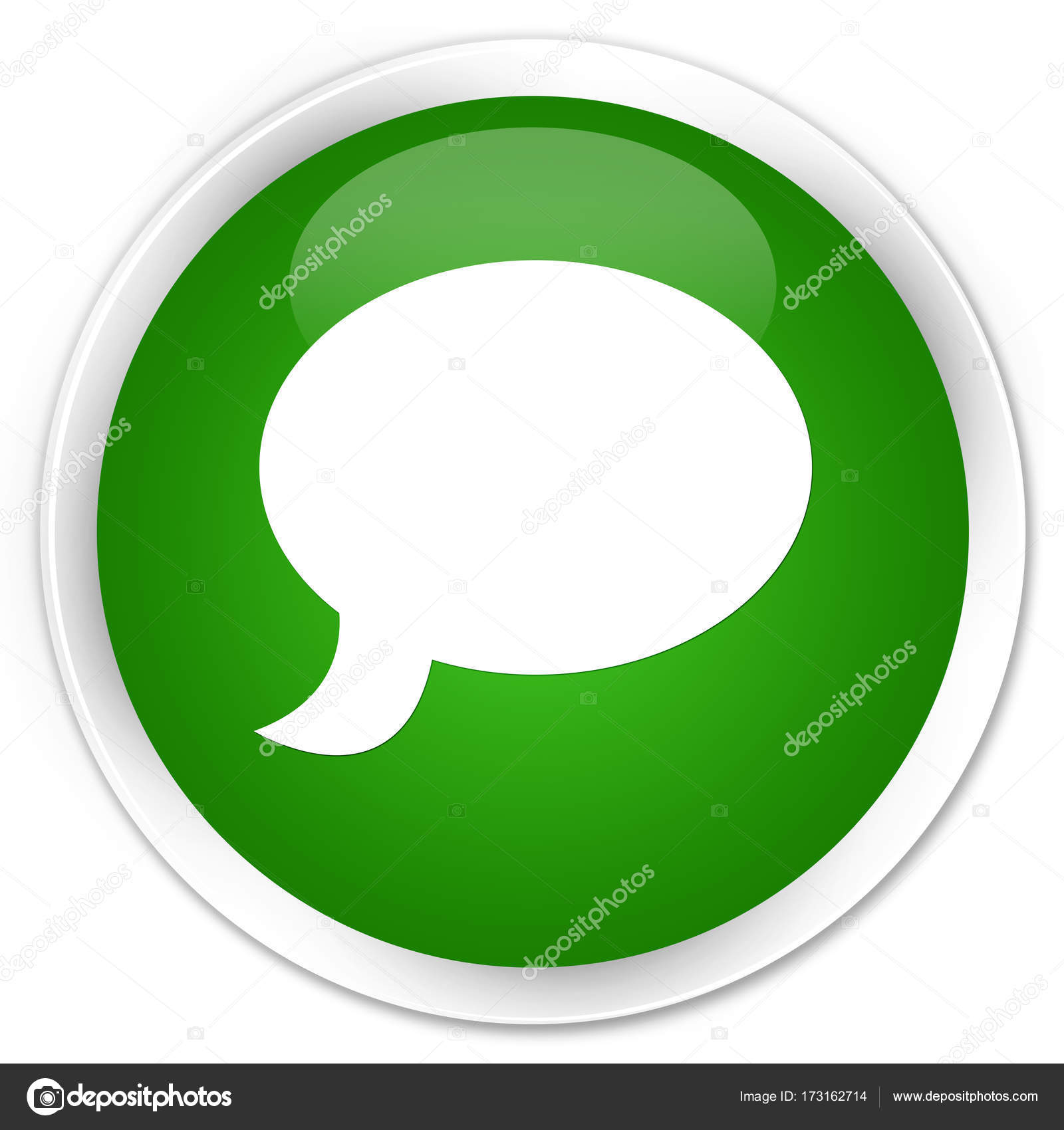 Chat icon premium green round button — Stock Photo © FR_Design #173162714