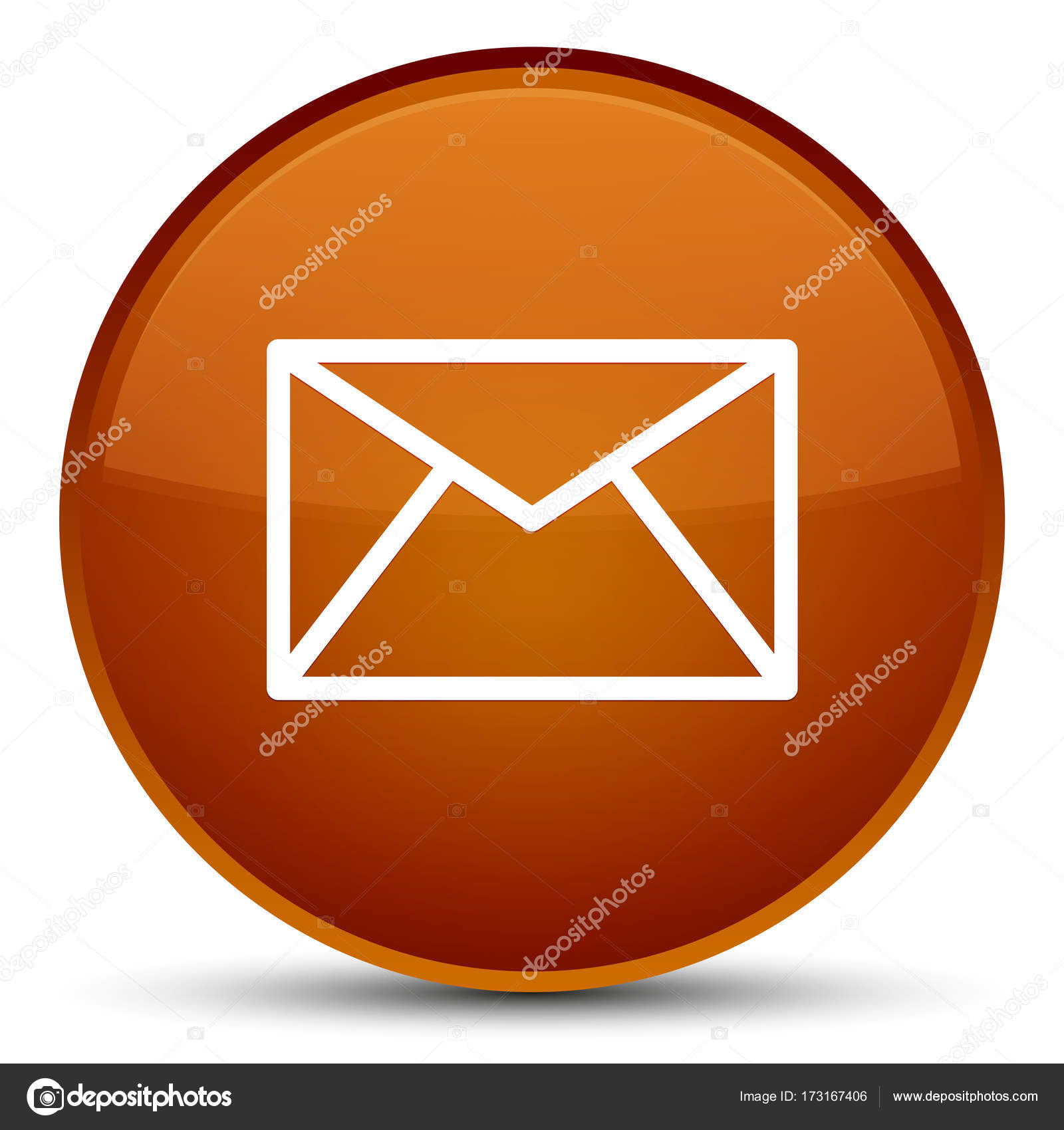 Email icon special brown round button — Stock Photo © FR_Design #173167406