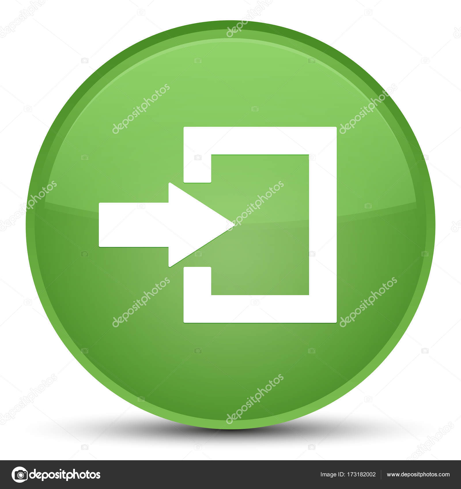 Login icon special soft green round button — Stock Photo © FR_Design ...