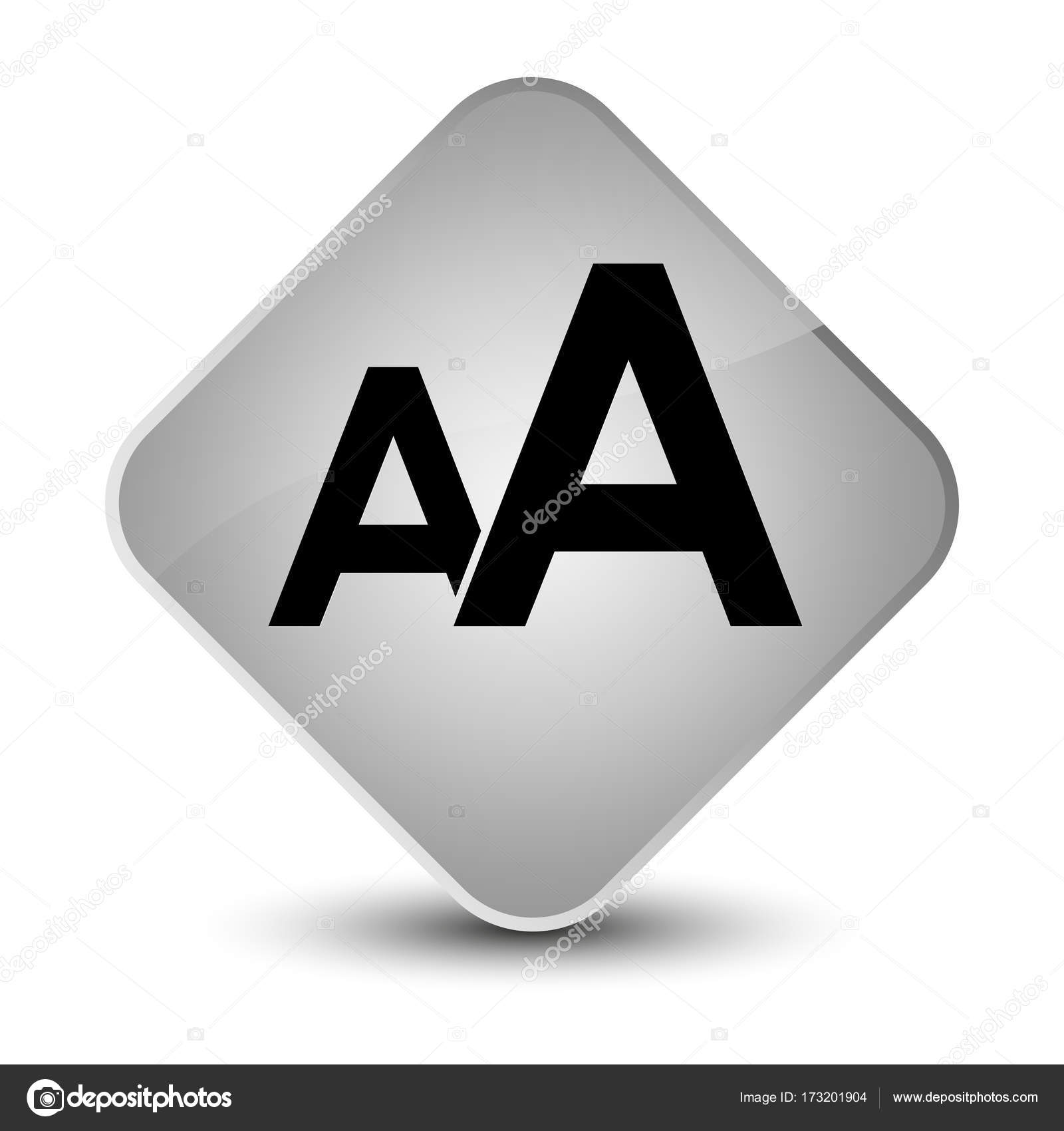 Schriftgröße Symbol elegante weiße Raute Taste — Stockfoto © FR_Design ...