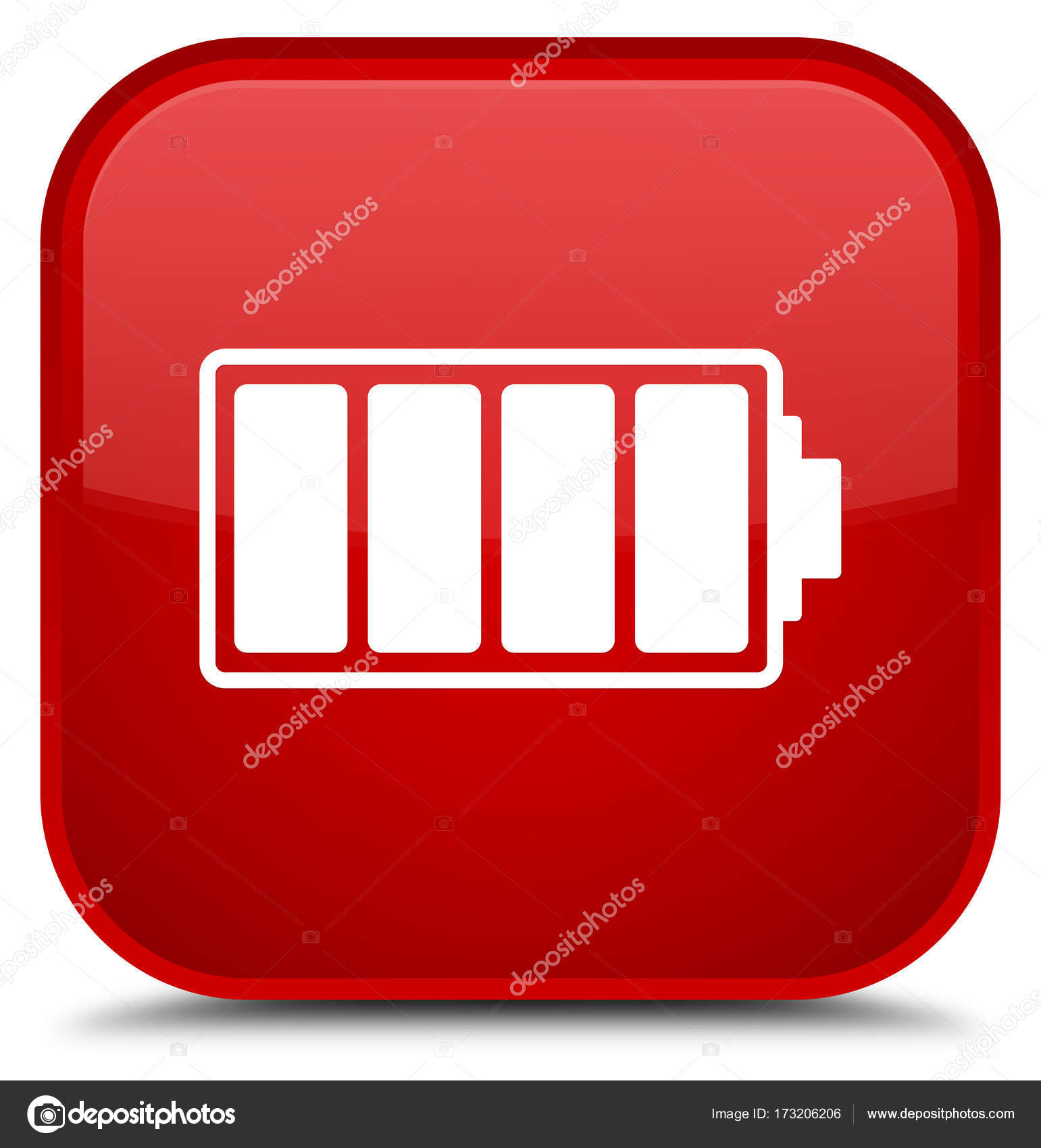 Battery icon special red square button — Stock Photo © FR_Design #173206206 Battery icon special red square button — Stock Photo © FR_Design #173206206