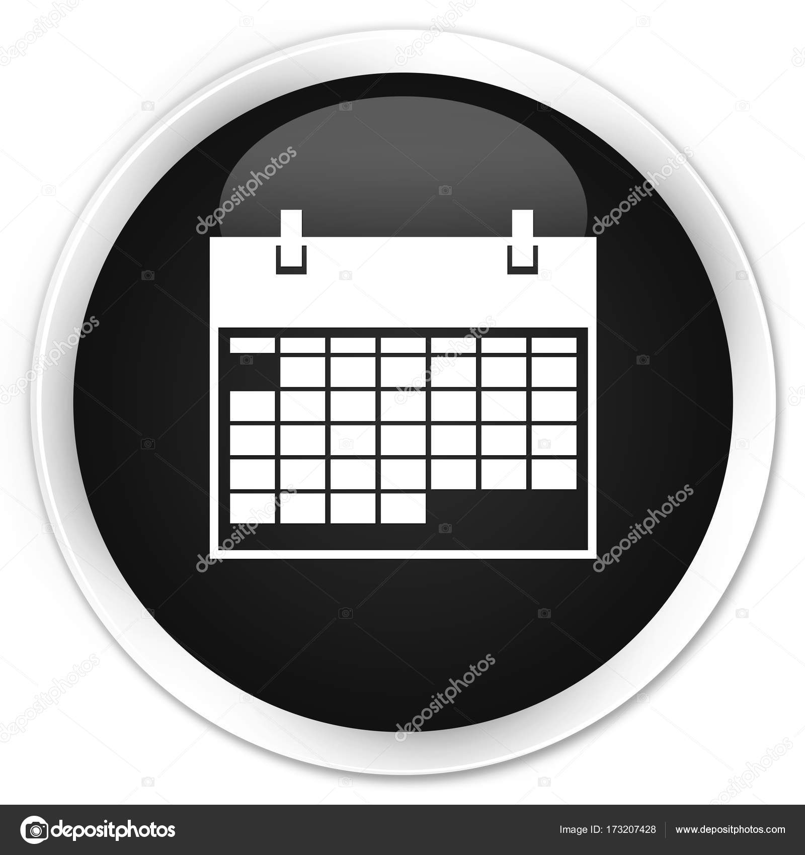 Calendar icon premium black round button — Stock Photo © FR_Design ... Calendar icon premium black round button — Stock Photo © FR_Design ...