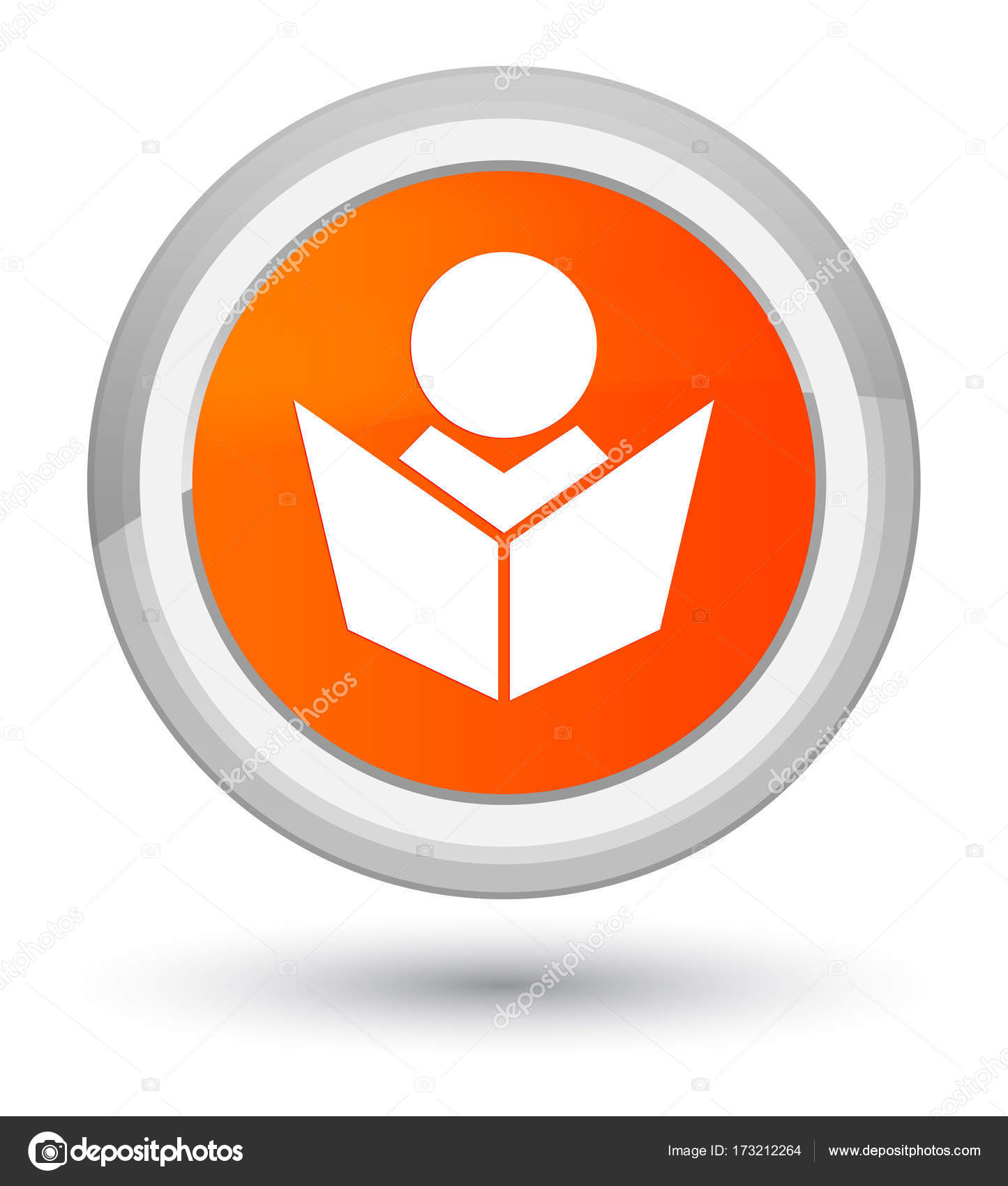 Elearning icon prime orange round button — Stock Photo © FR_Design ...