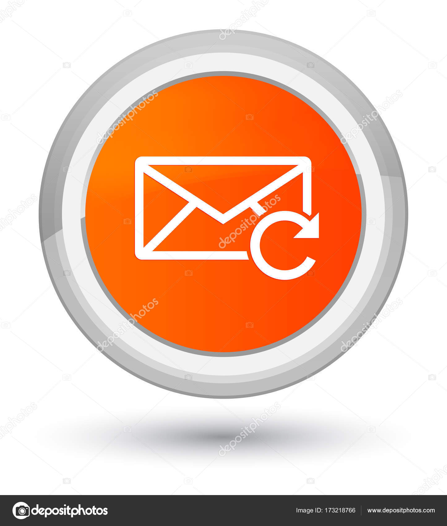 Refresh email icon prime orange round button — Stock Photo © FR_Design ...