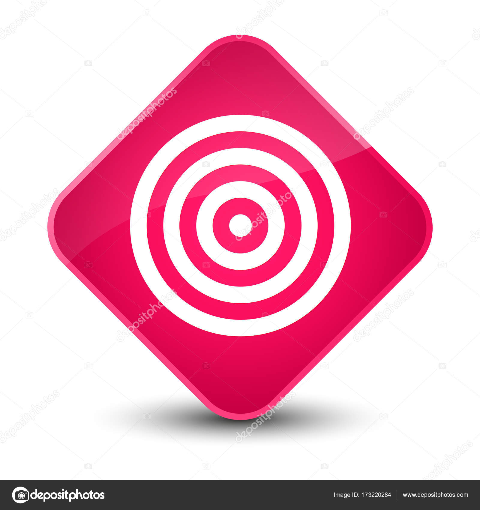Target icon elegant pink diamond button — Stock Photo © FR_Design ...