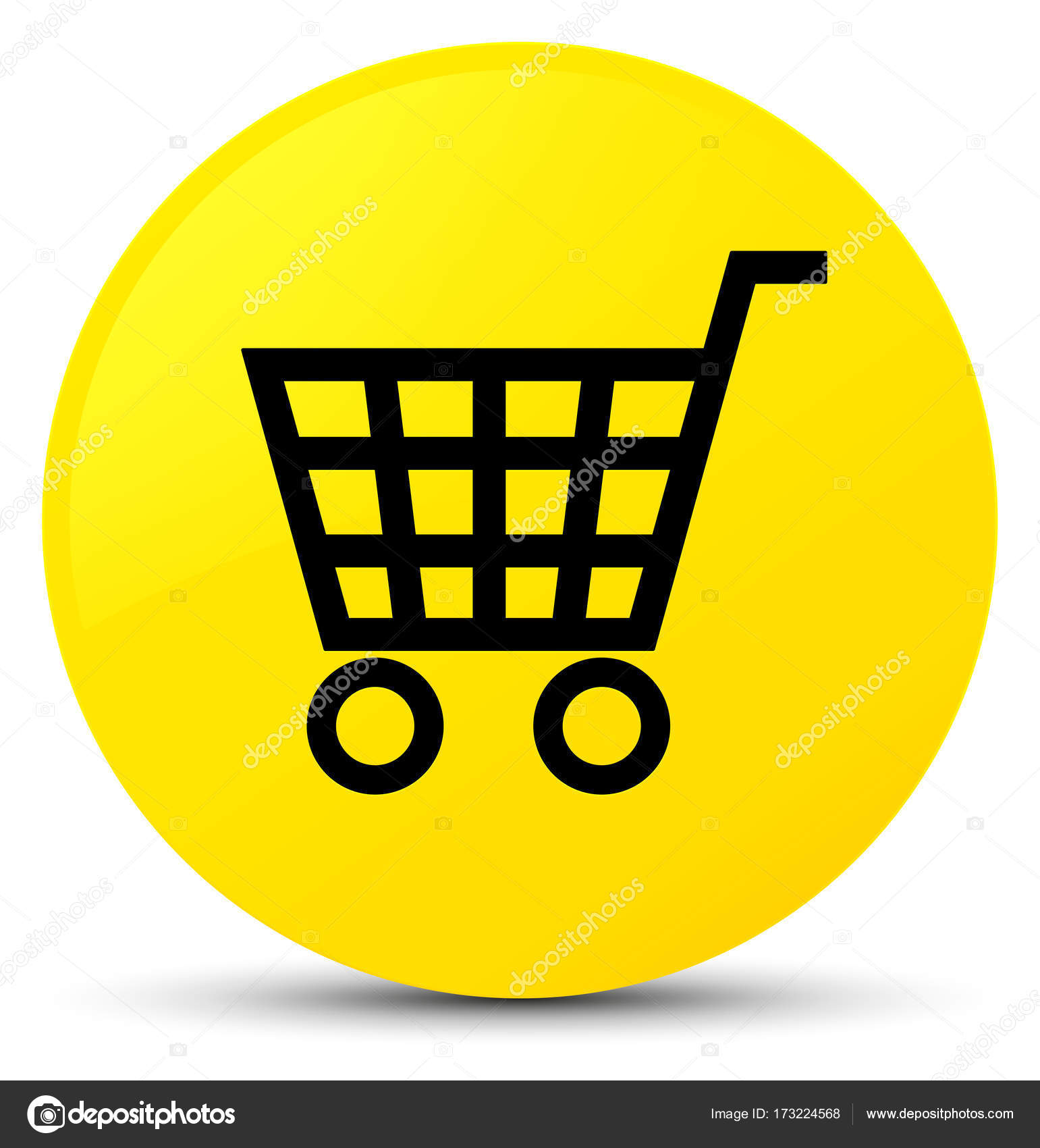 Ecommerce icon yellow round button — Stock Photo © FR_Design #173224568