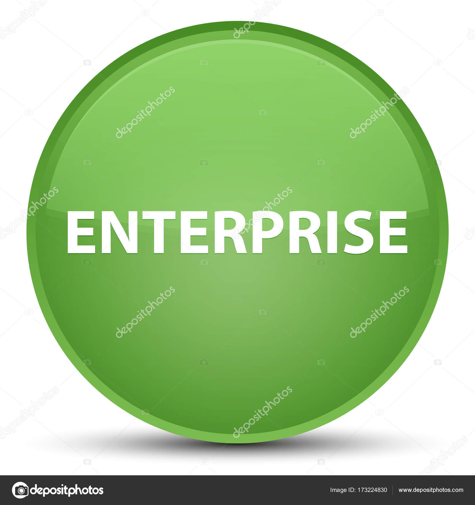 Enterprise special soft green round button — Stock Photo © FR_Design ...