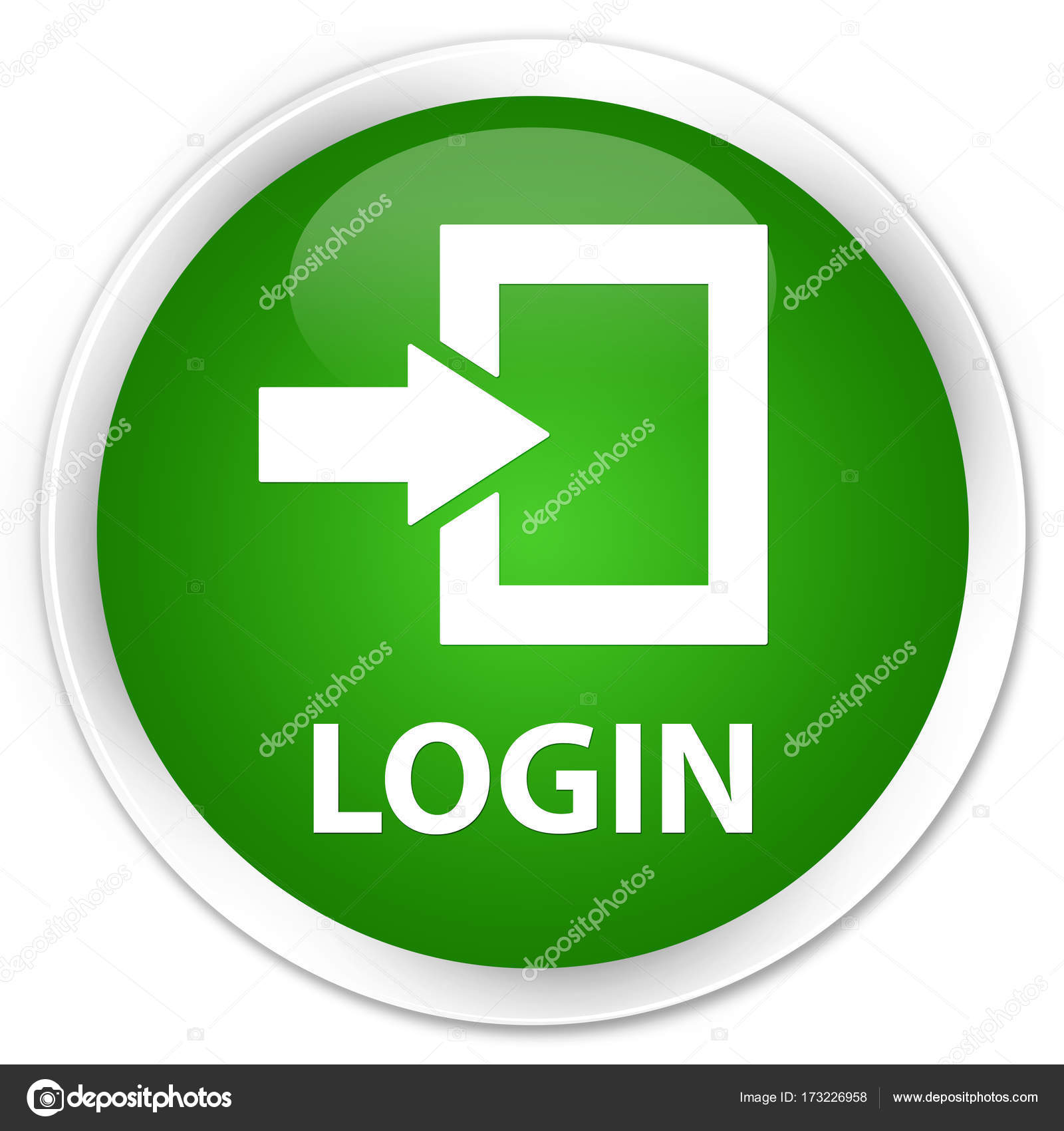 Login premium green round button — Stock Photo © FR_Design #173226958