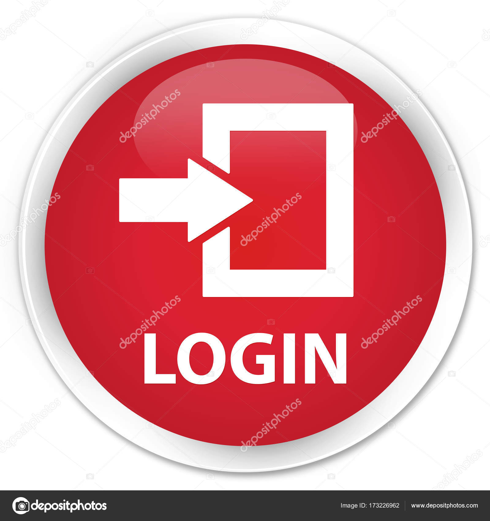 Login premium red round button — Stock Photo © FR_Design #173226962