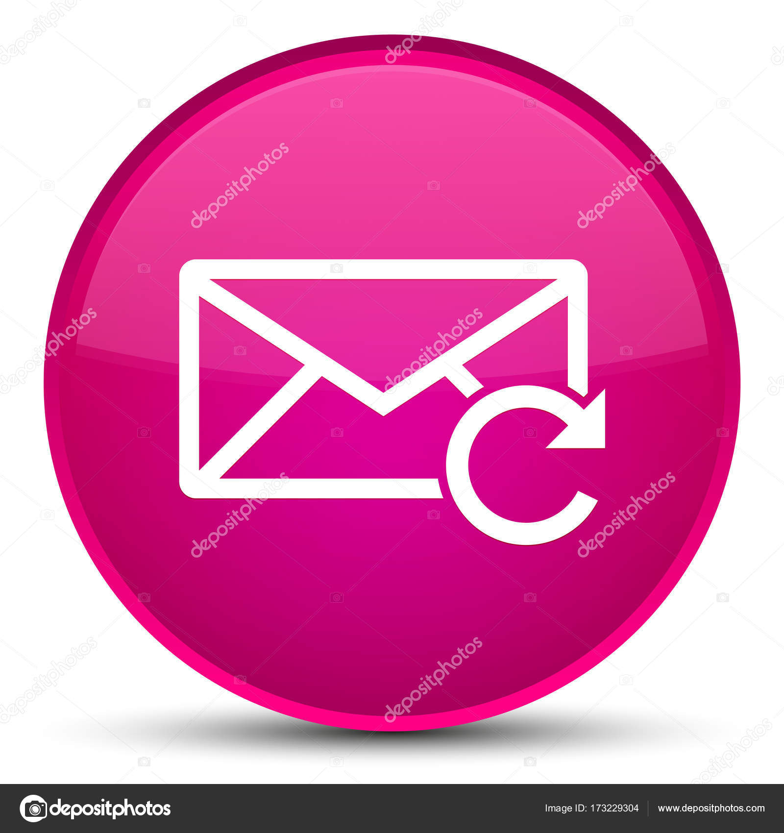 Refresh email icon special pink round button — Stock Photo © FR_Design ...