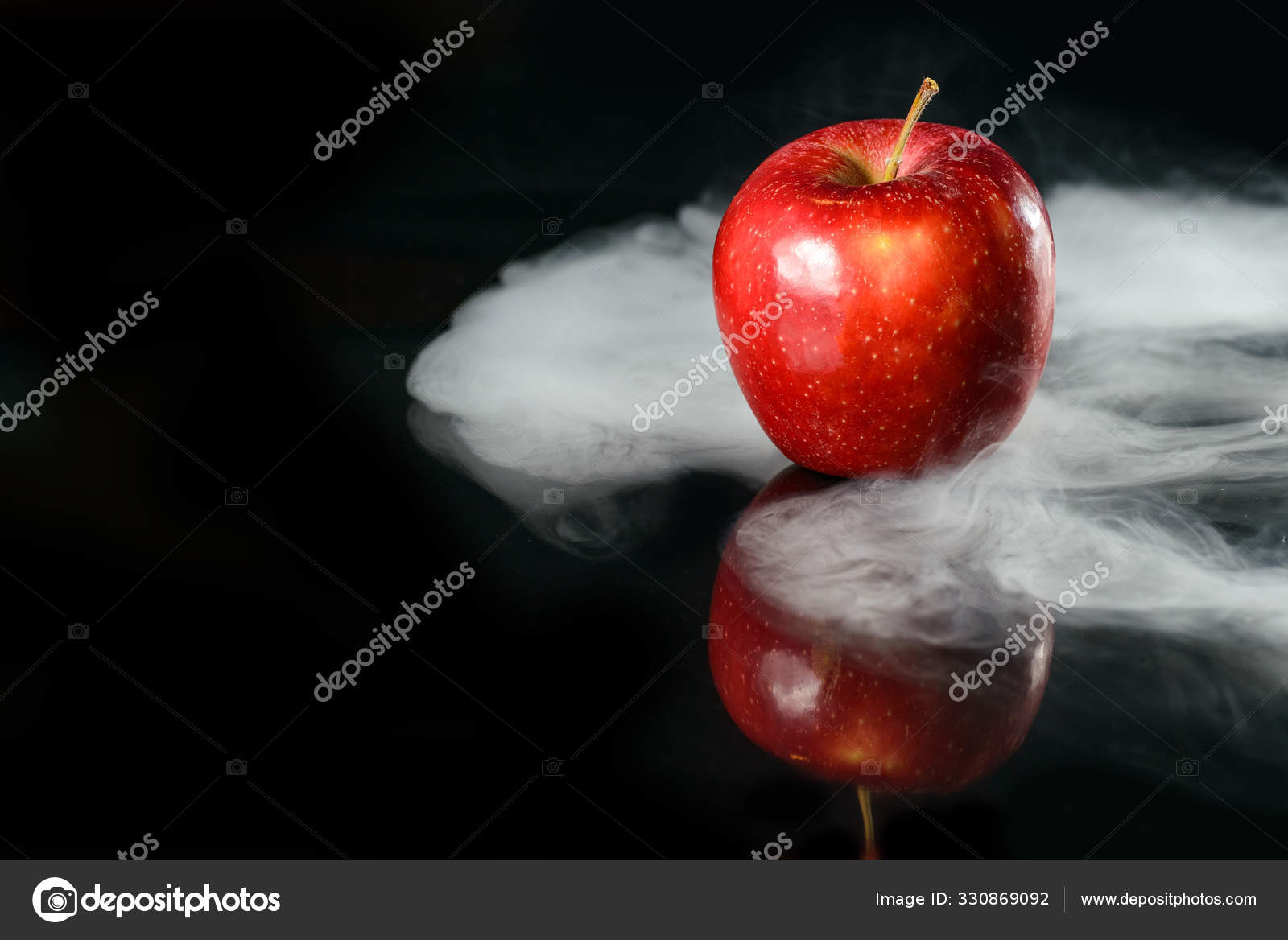 Apple in fragrant smoke Stock Photo by ©Rafinade 330869092