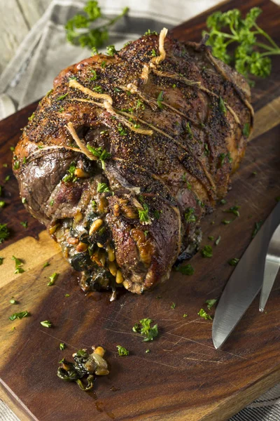 Roasted Stuffed Leg of Lamb Stock Photo by ©bhofack2 185331672
